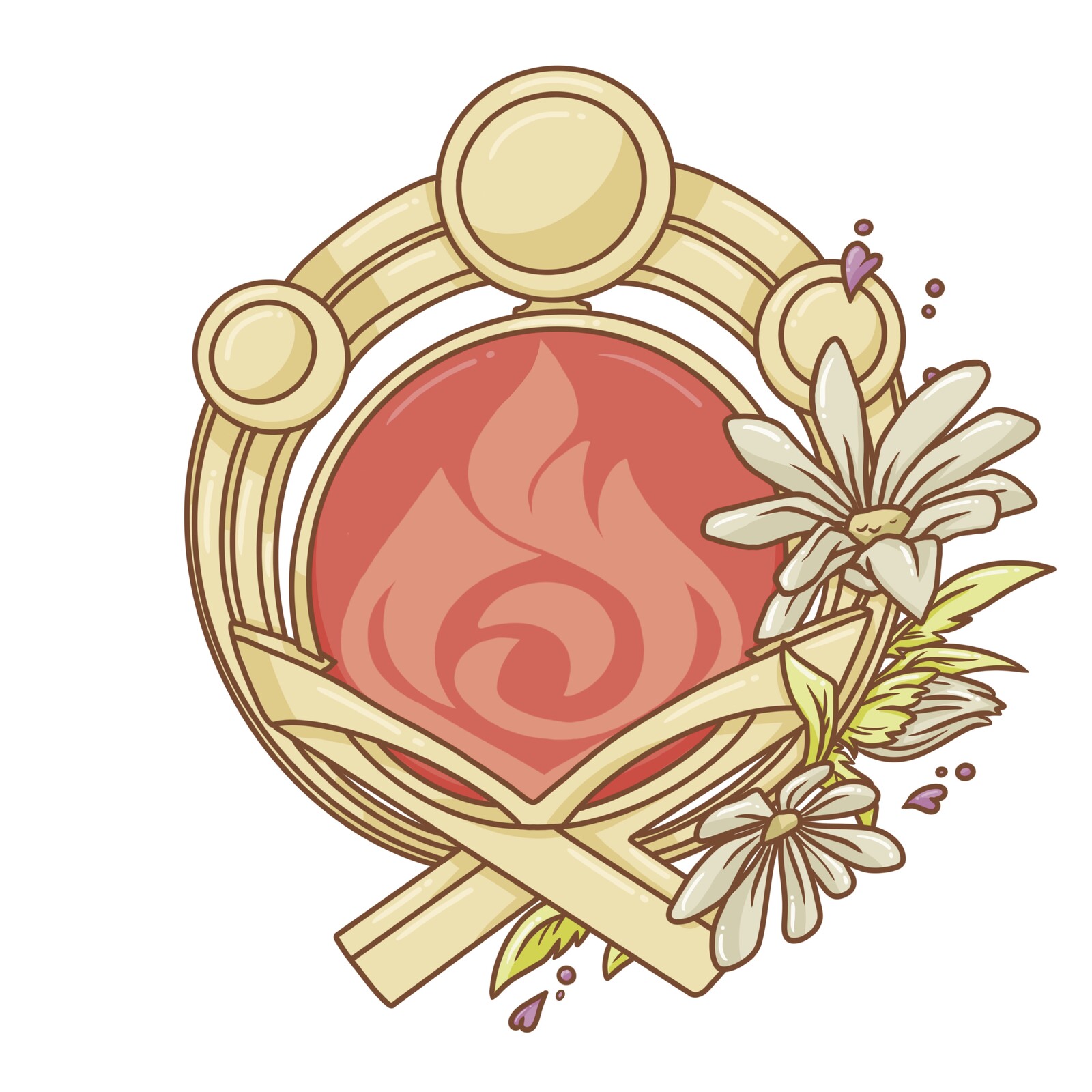 Elena Amundson - Genshin Impact "Pyro Vision" Acrylic Charm design