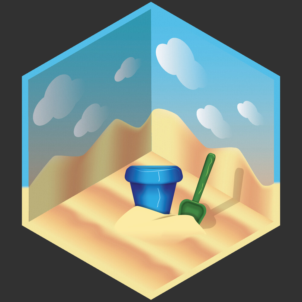 ArtStation - Isometric Bucket and Spade Icon