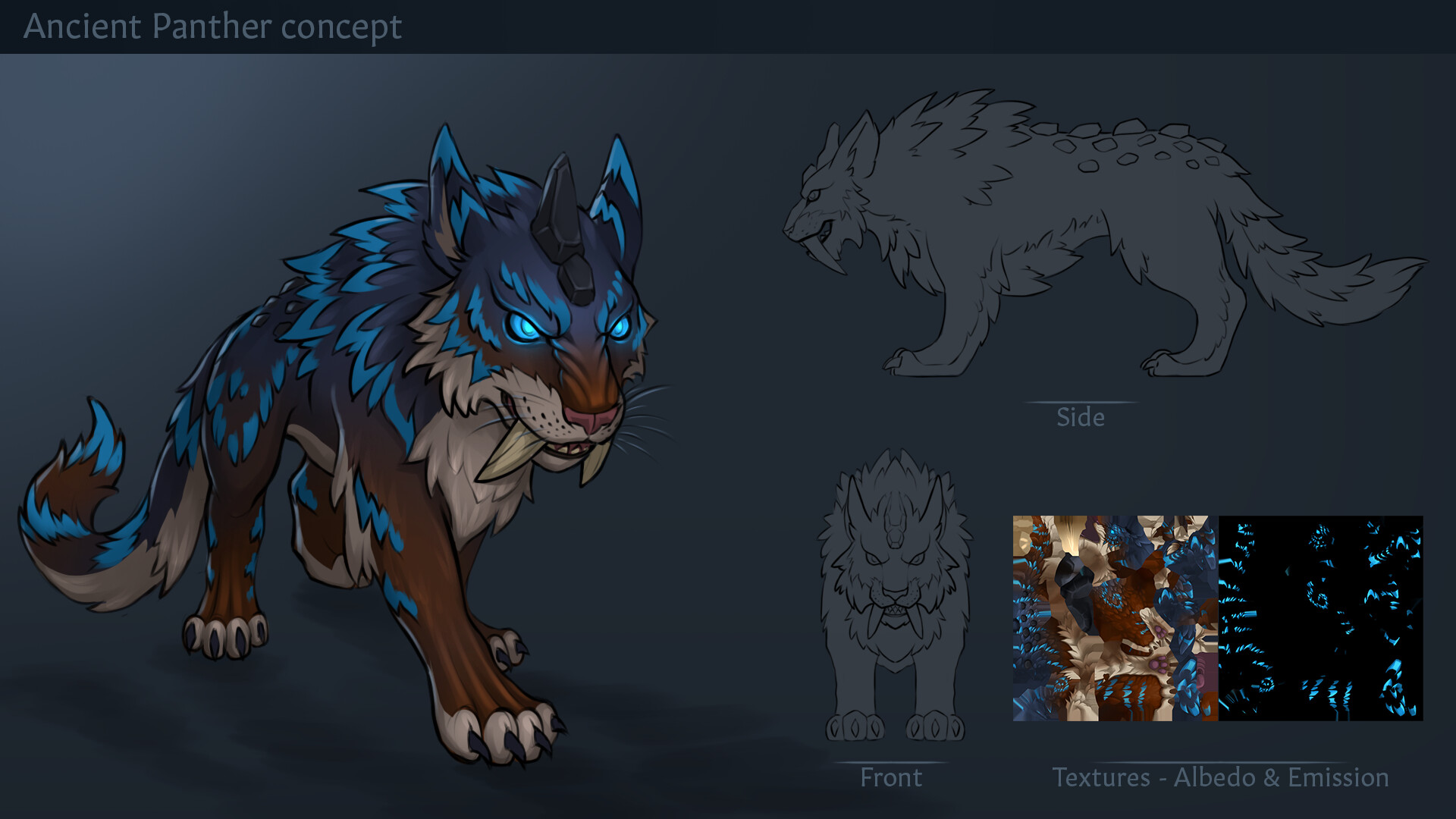 Marta Pańczak - Stylized creature concept & textures - Ancient Panther