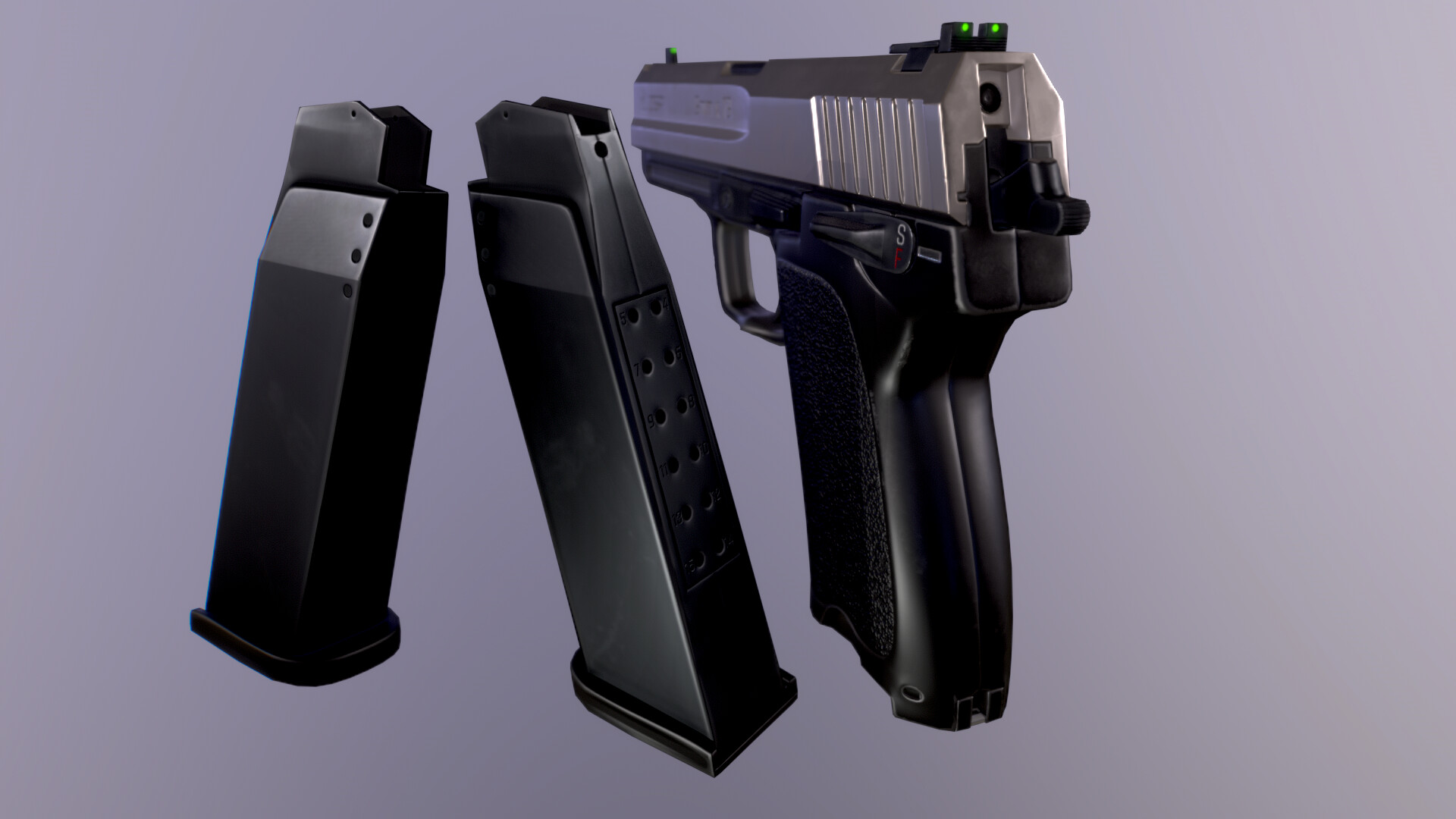 Frankie - H&K USP. (Model + Animation)