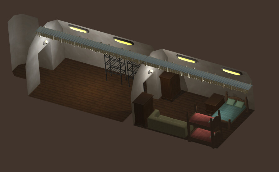 ArtStation - Lowpoly Underground Bunker Concept