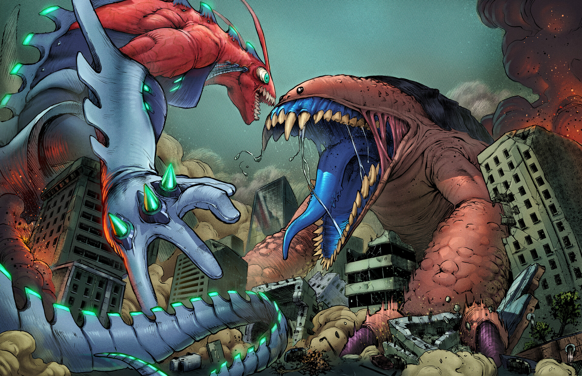 ArtStation - kaiju fight