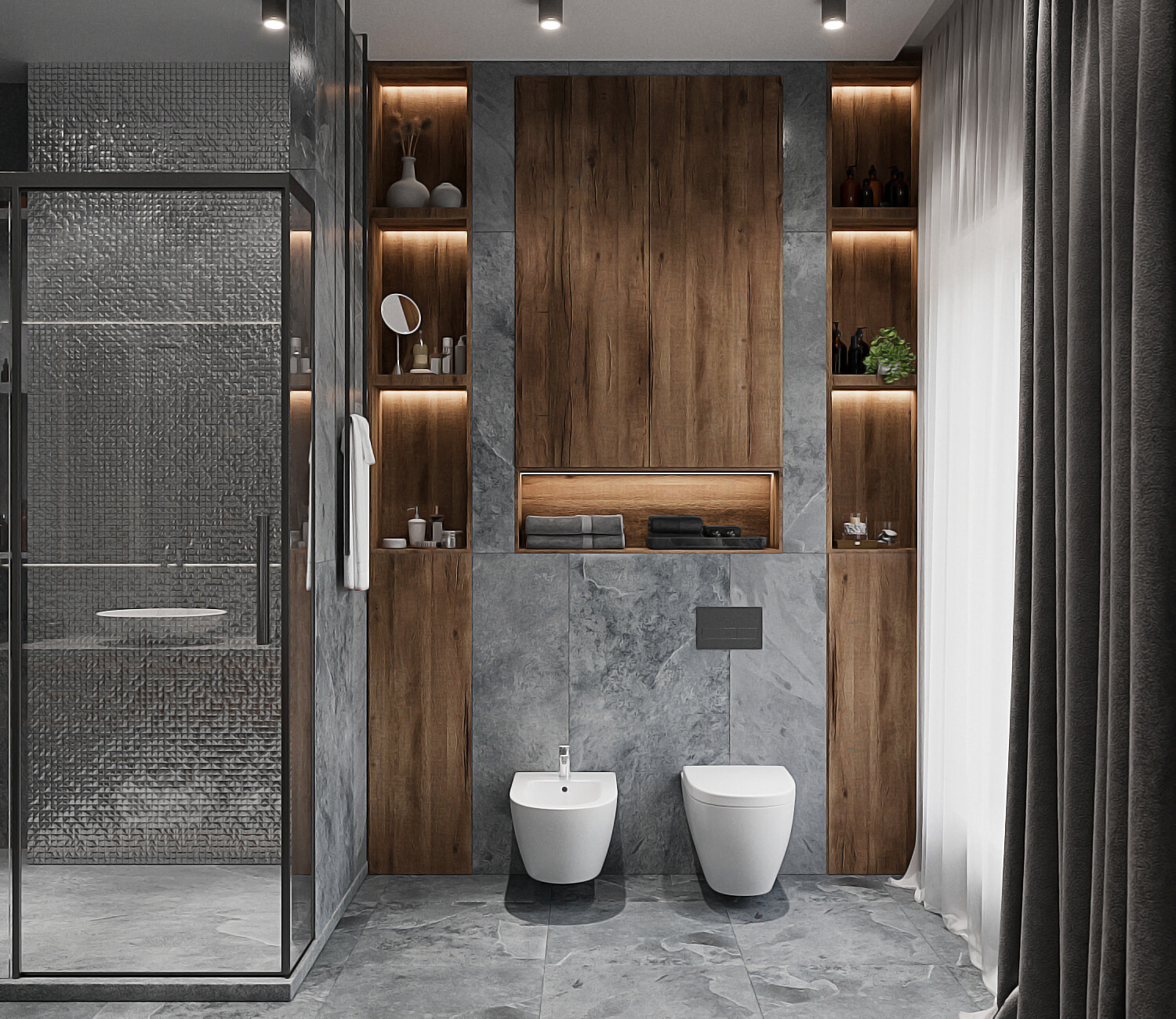 ArtStation - Visualization of the bathroom in the Modern Project.