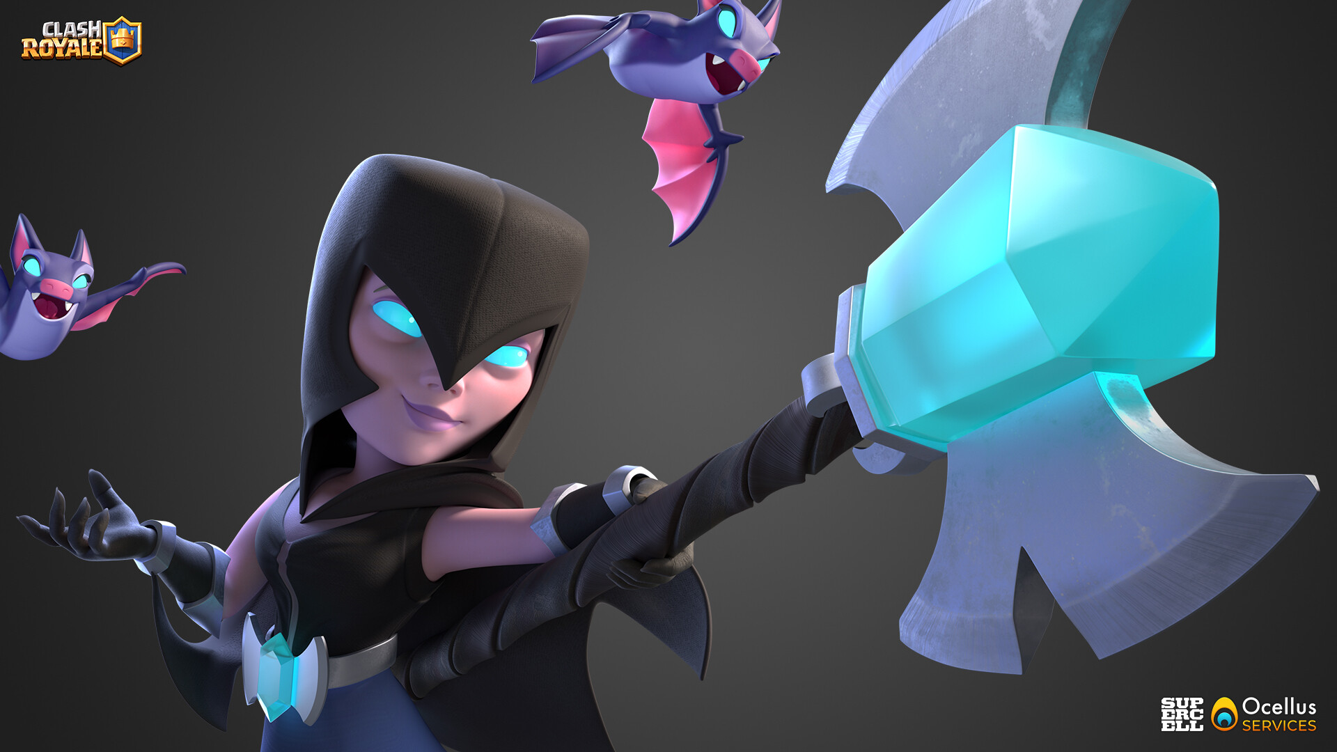 Ocellus - SERVICES - Clash Royale - Night Witch : UI icon and new pose