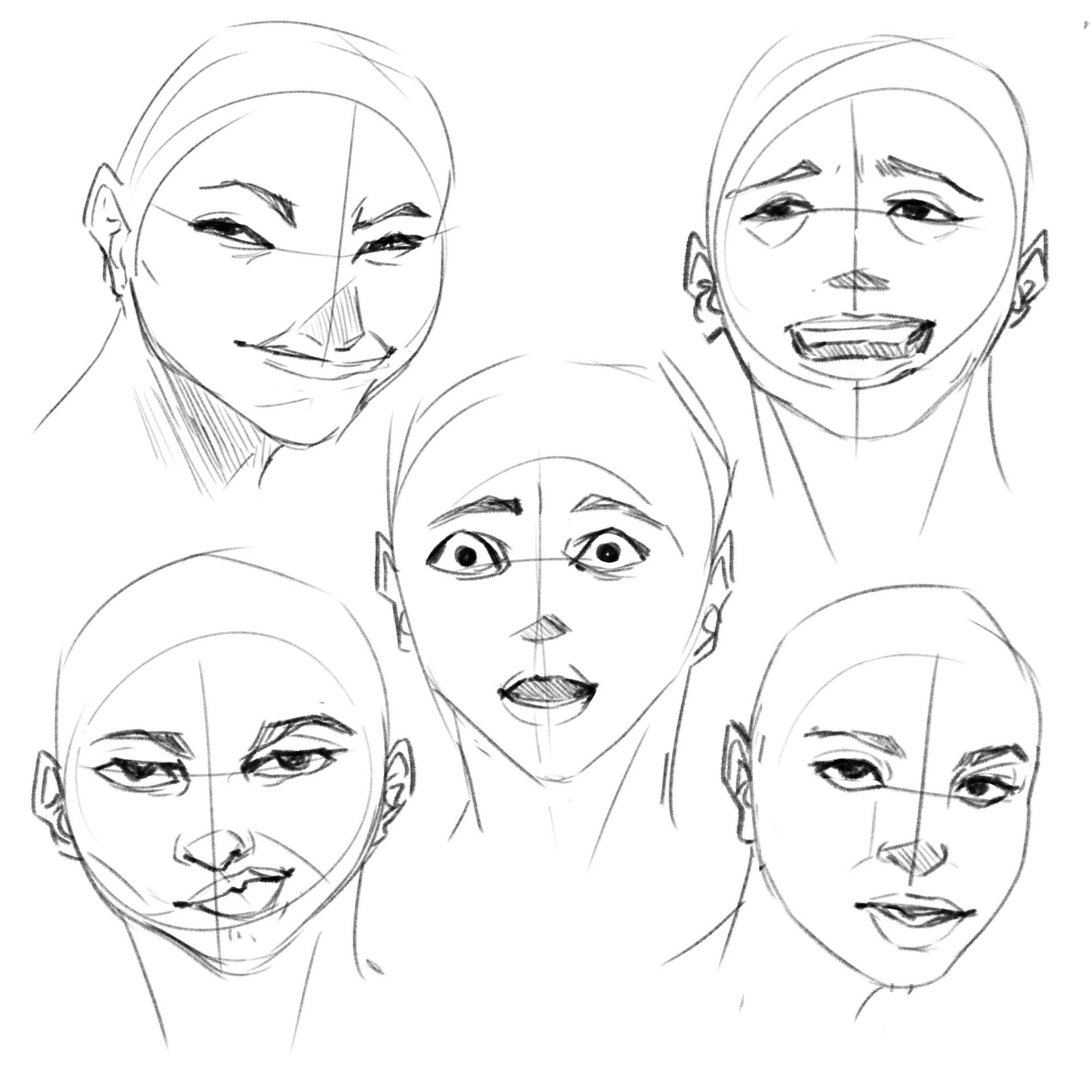 ArtStation - Facial expression practice