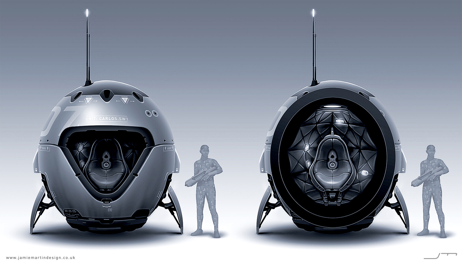 Jamie Martin - 'Survival': 'Pod' Space Capsule - concept