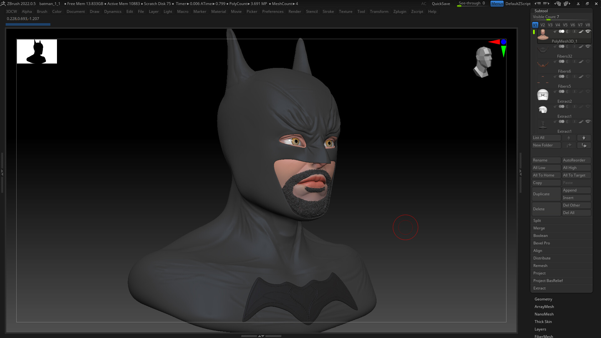 Phong Ly - Sculpting Batman using ZBrush