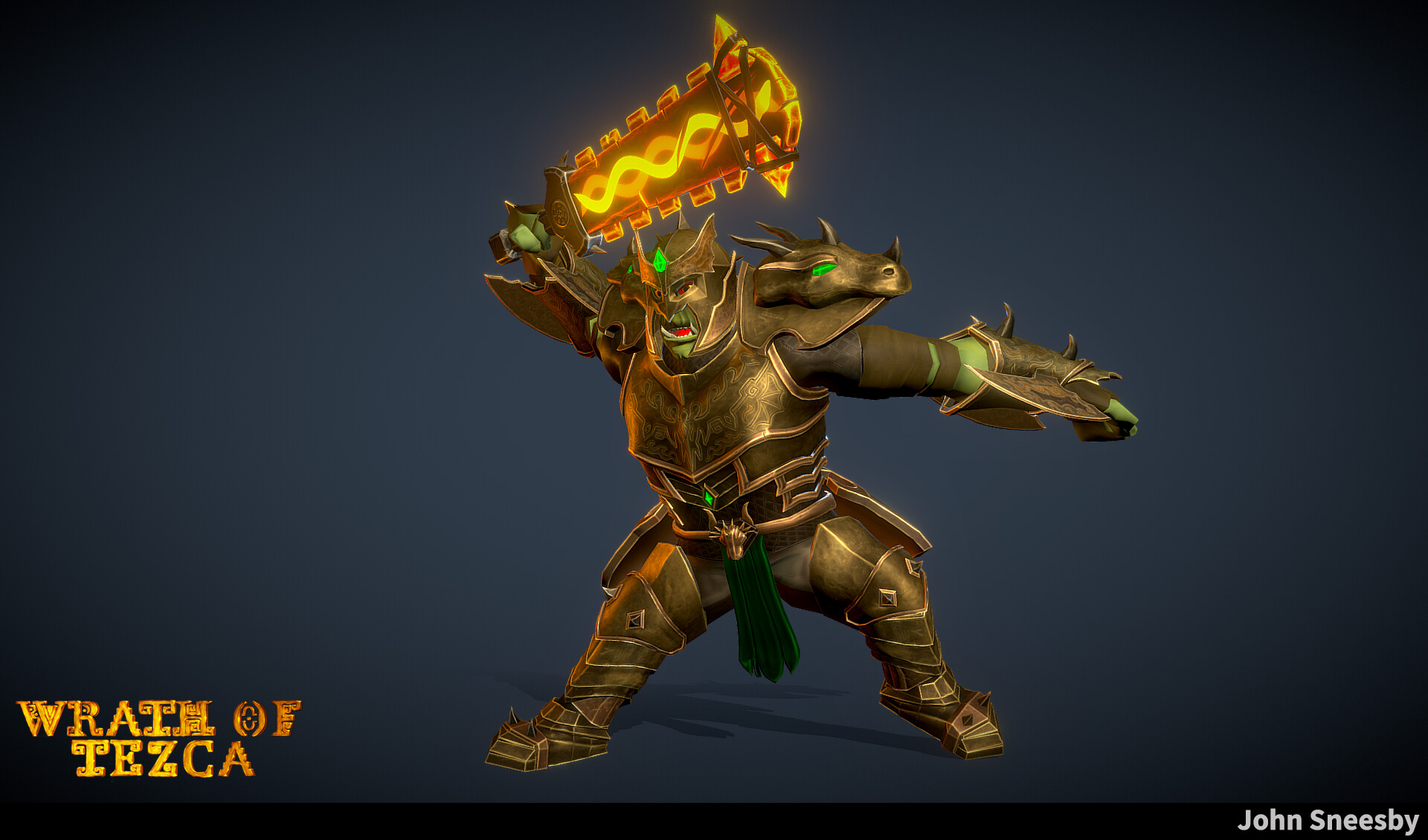 ArtStation - Orc Dragon Warrior