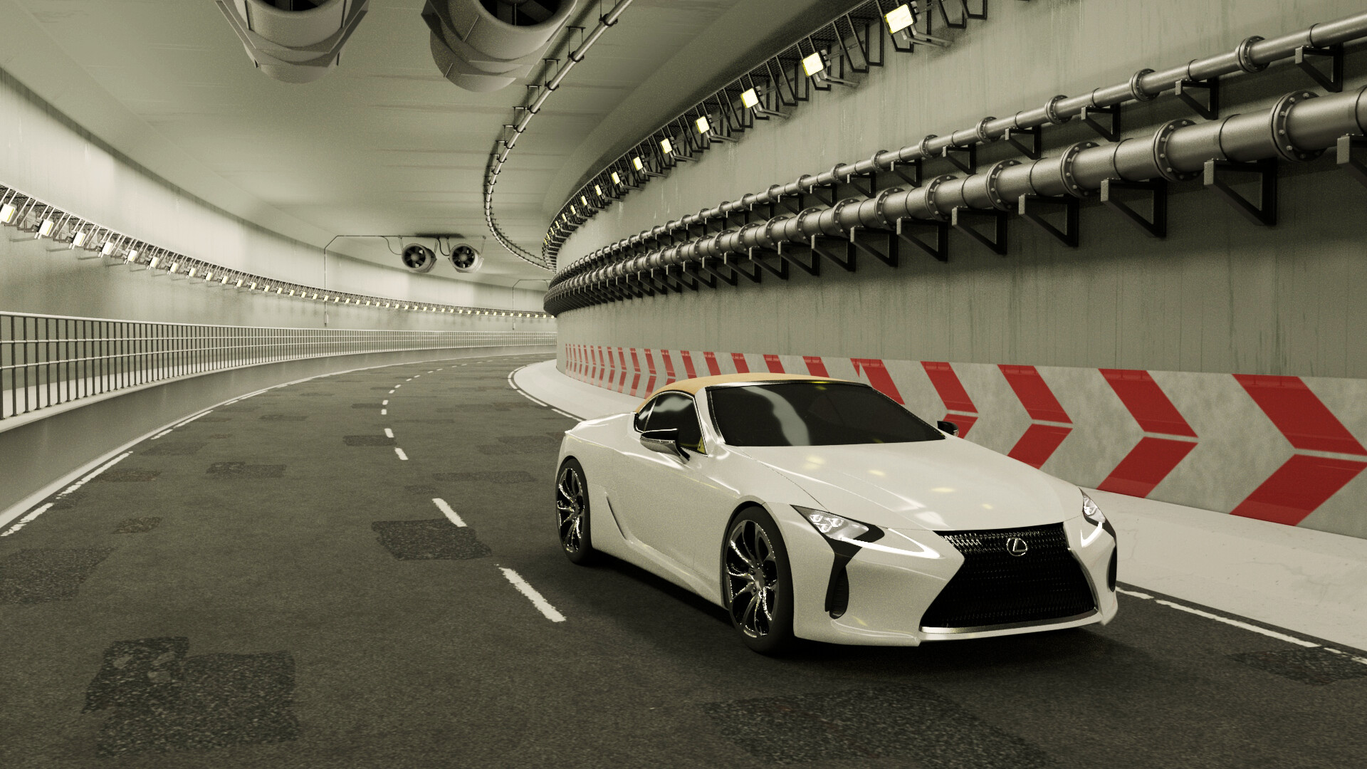 ArtStation - Highway Tunnel LC500_convertible