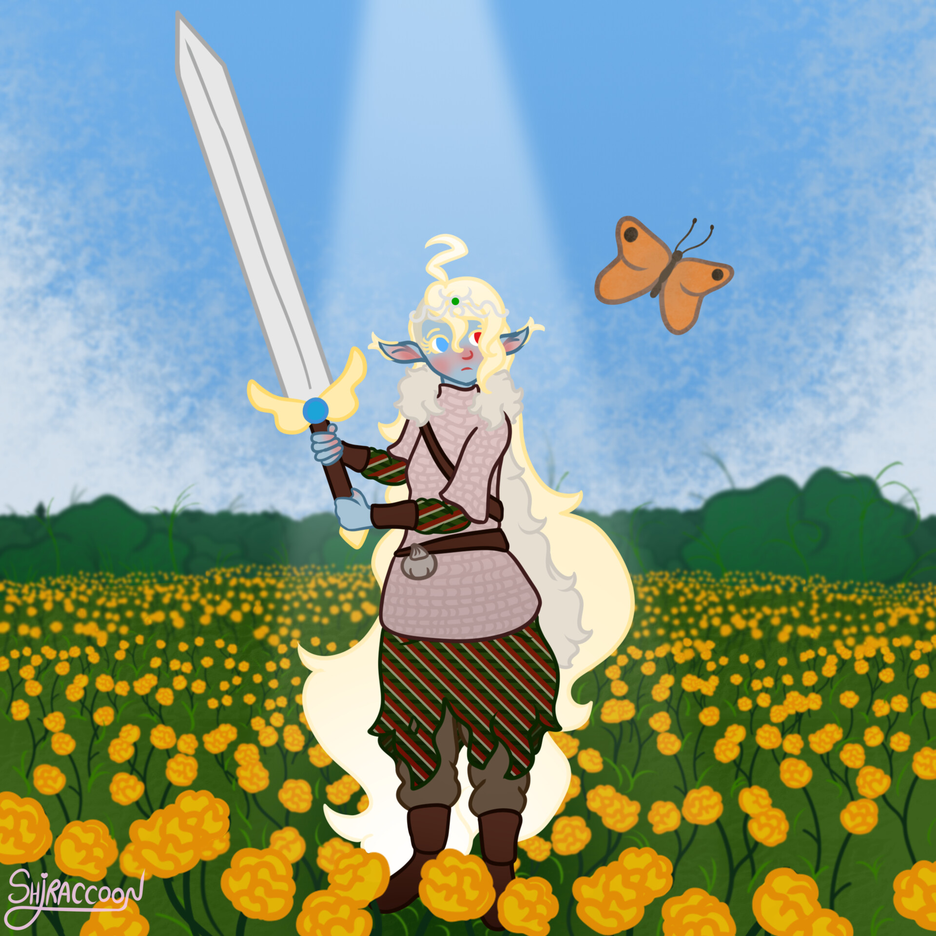 ArtStation - Giant at the Flower Fields