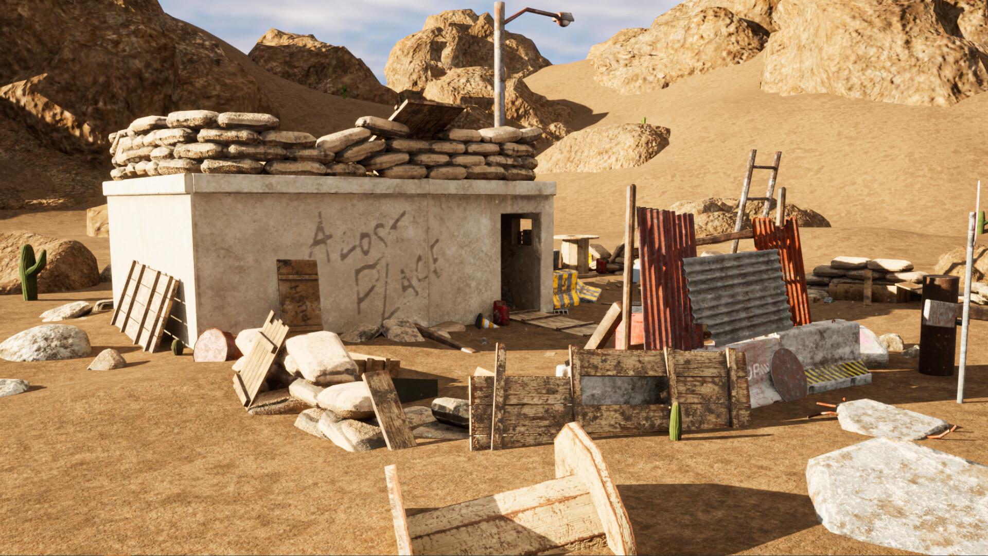 ArtStation - Abandoned Military Outpost in Desert Environment