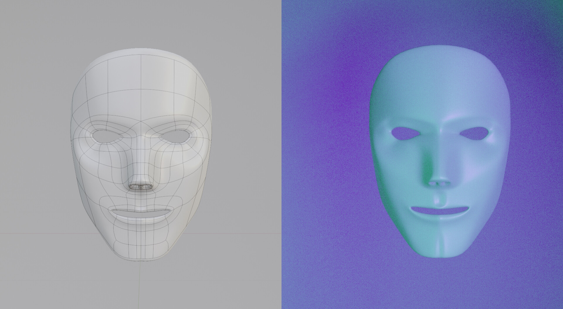 ArtStation - low poly mask