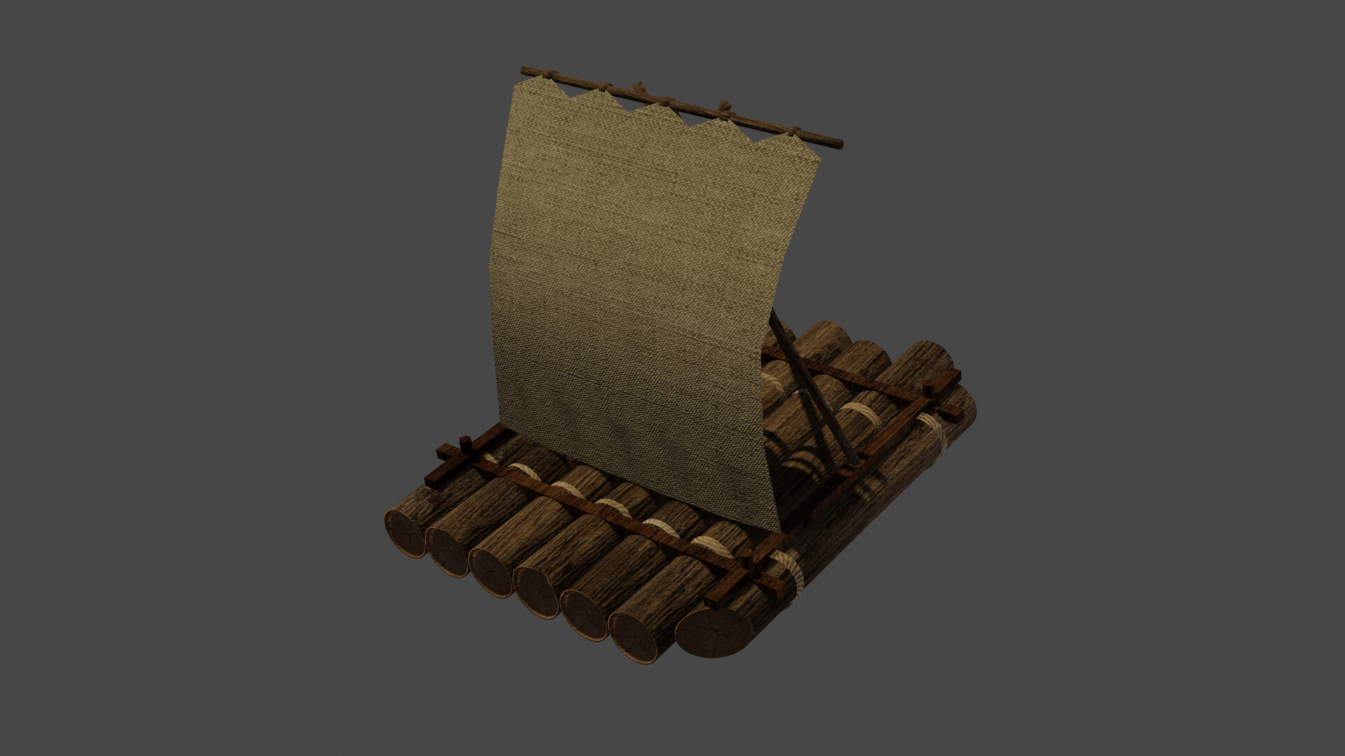 ArtStation - 3D LOG RAFT
