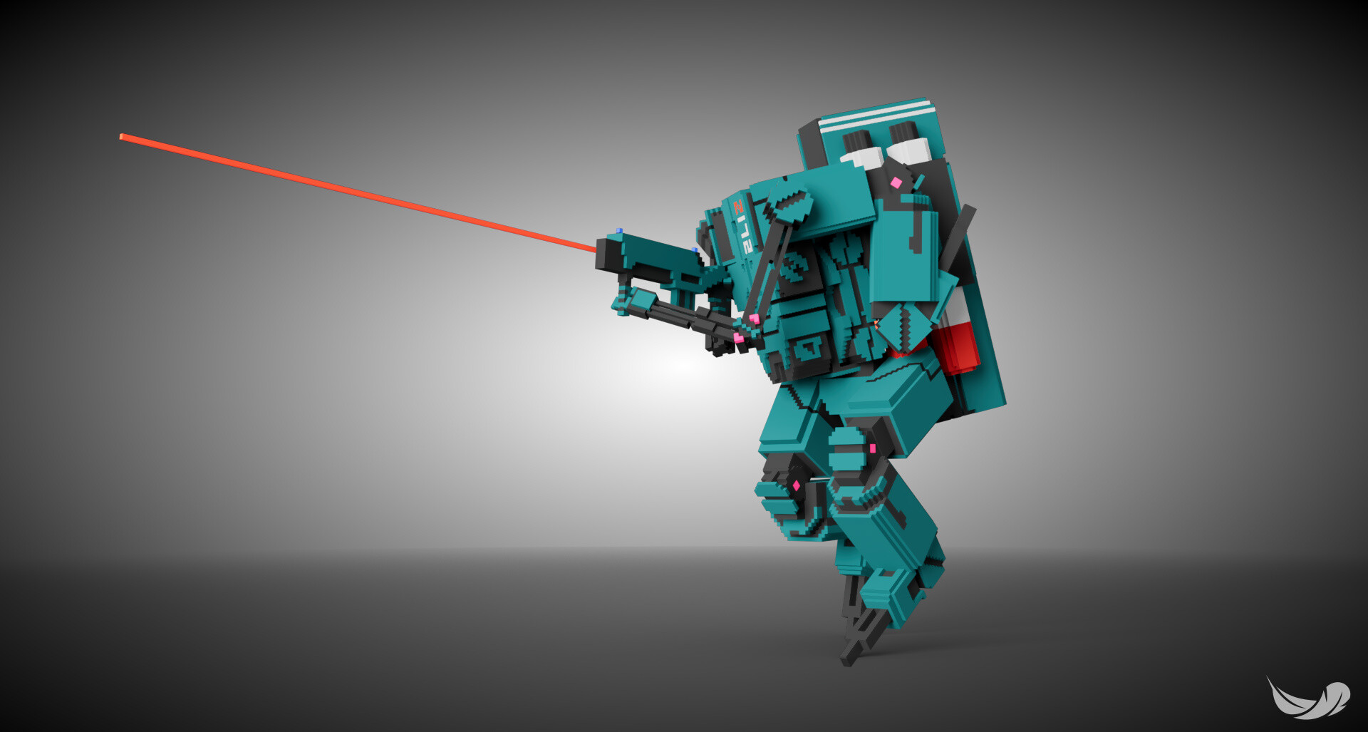ArtStation - Voxel Art: Robot