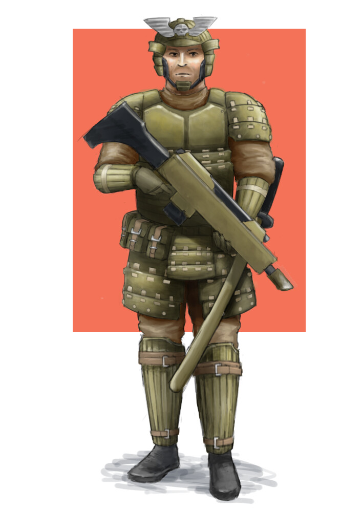 ArtStation - Warhammer 40k Astra Militarum Samurai Version