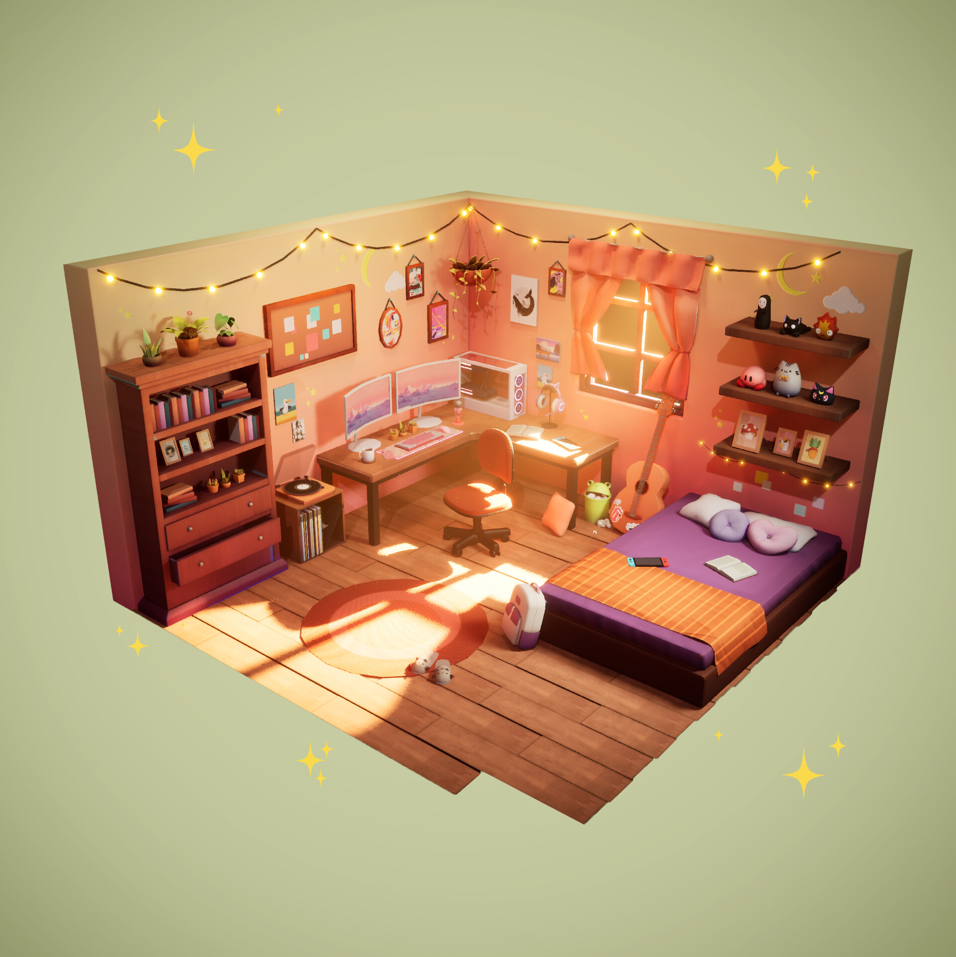ArtStation - Stylized Cozy Room