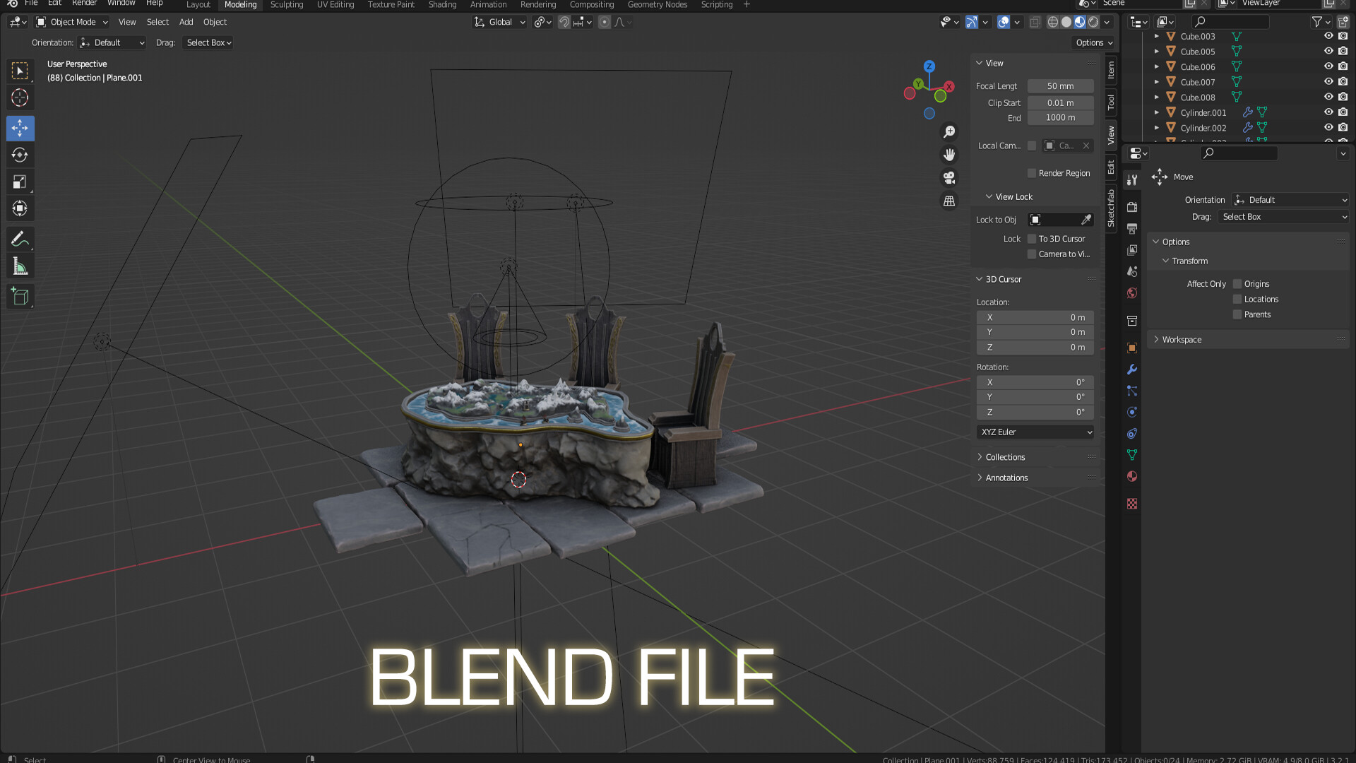 3D Tudor - Blender 3 | Stylized Map Room | 3D Environment | Complete Guide