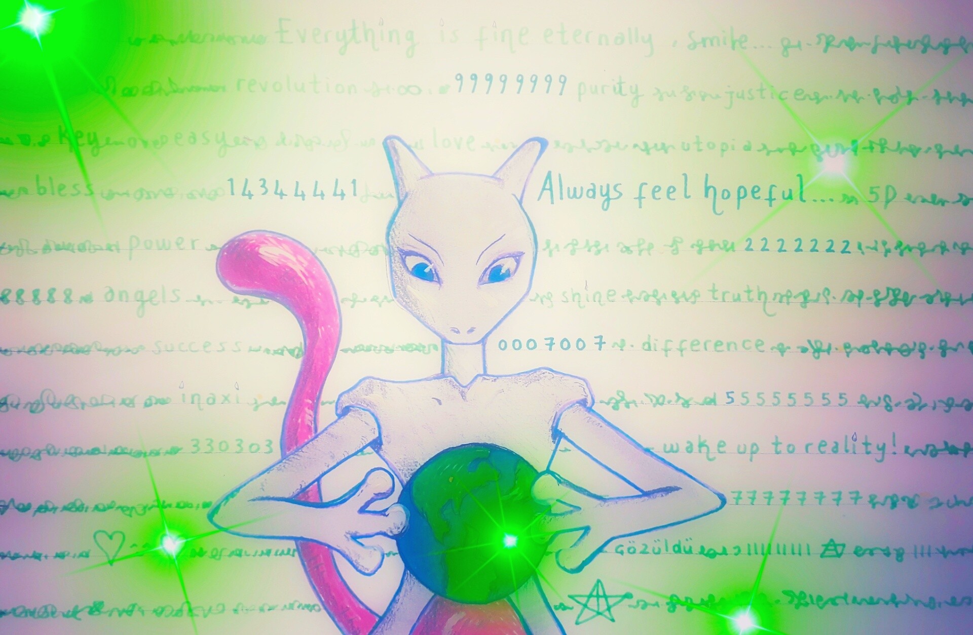 ArtStation - Mewtwo of divine peace