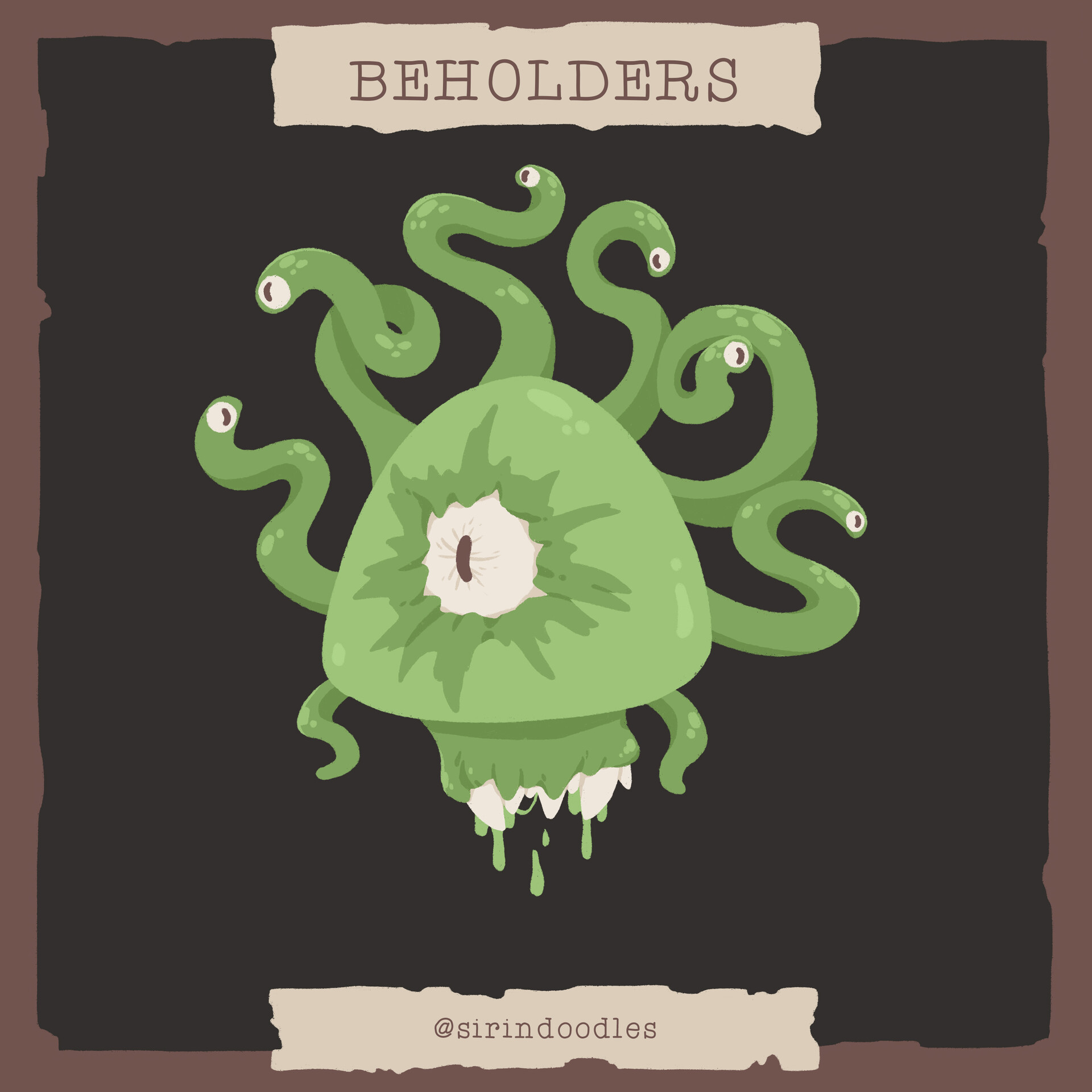 Sirin Doodles - D&D Beholders - Board Game Characters