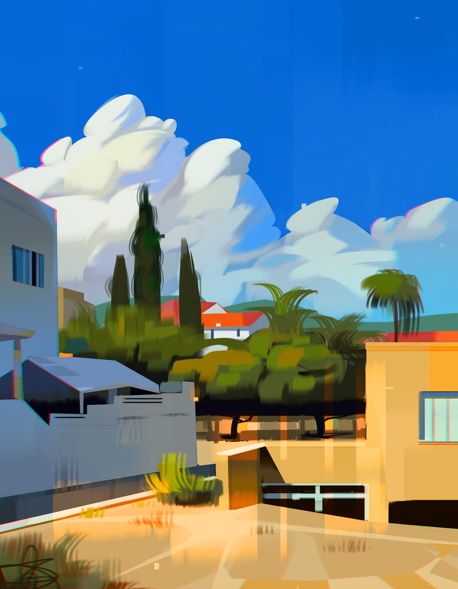 ArtStation - Cyprus fall season