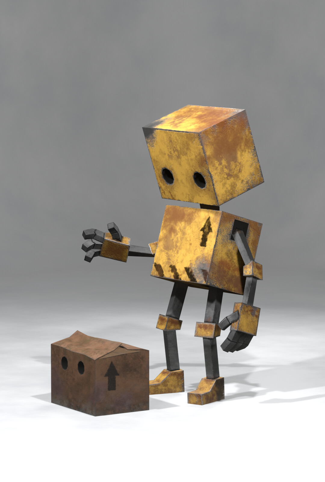 Magenta3D - Robot with a box 3D