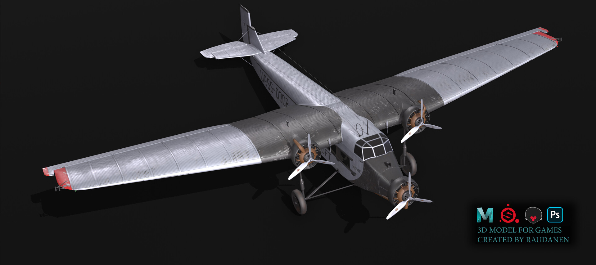 Alexander Raudanen - 3D Game ready model "Tupolev ANT-9"