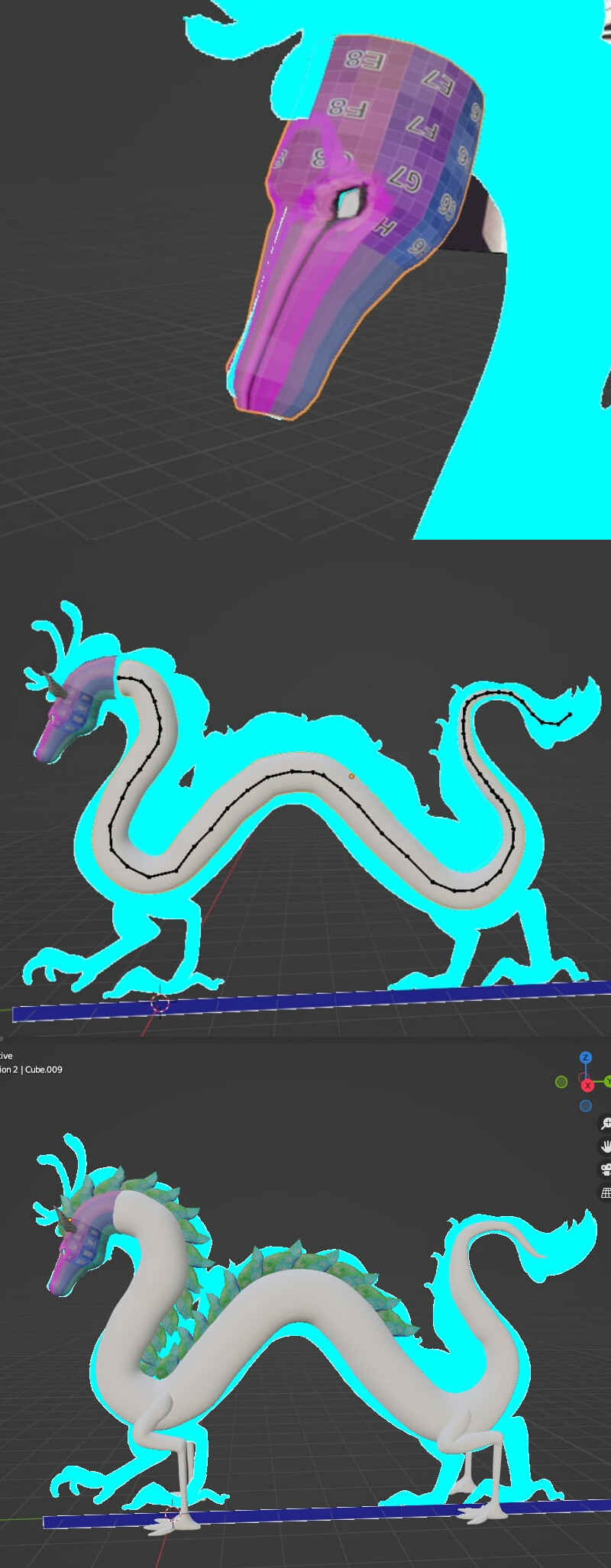 ArtStation - Creating and rigging a dragon from scratch in Blender and ...