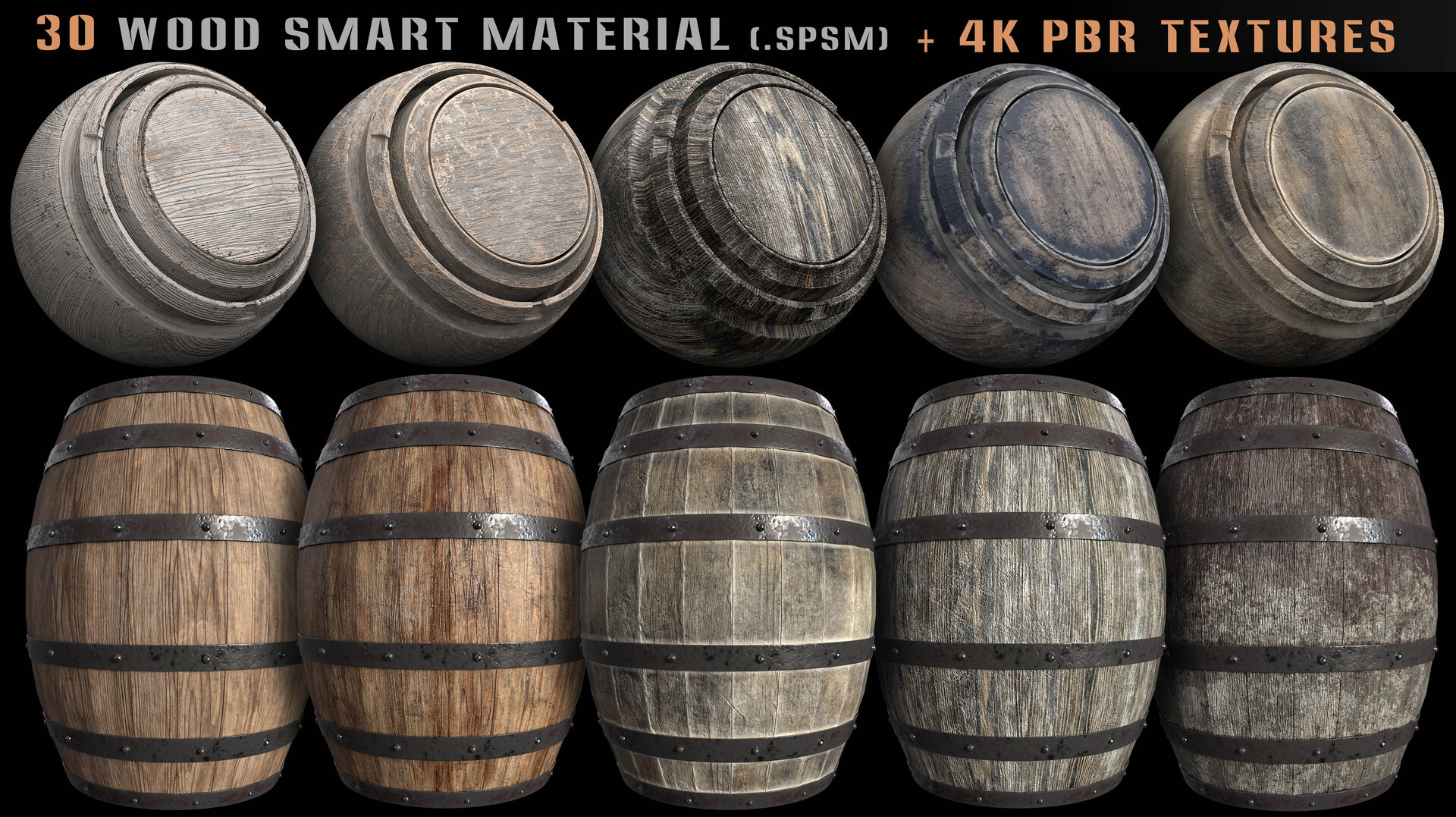 Mona Ghafourian - 30 wood smart material + 4k PBR textures - Vol 10