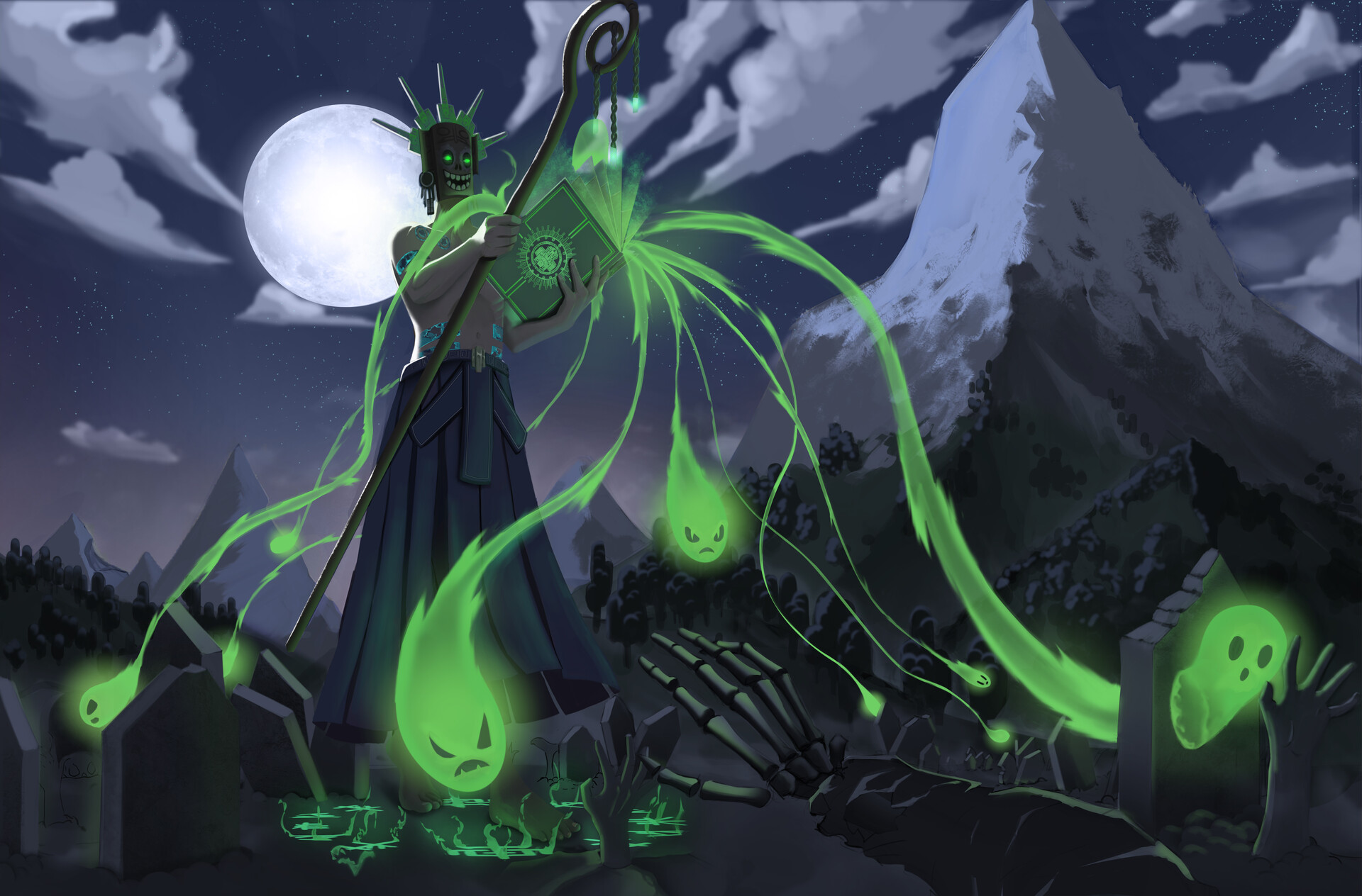 ArtStation - Aztec Necromancer