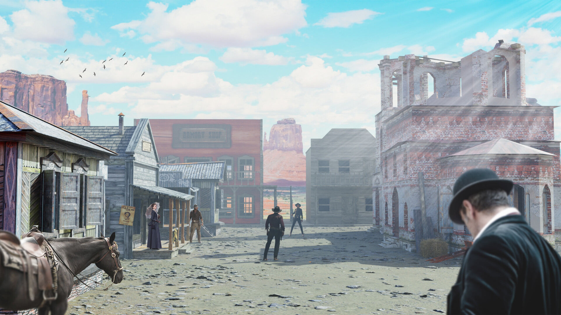 ArtStation - Western duel scene