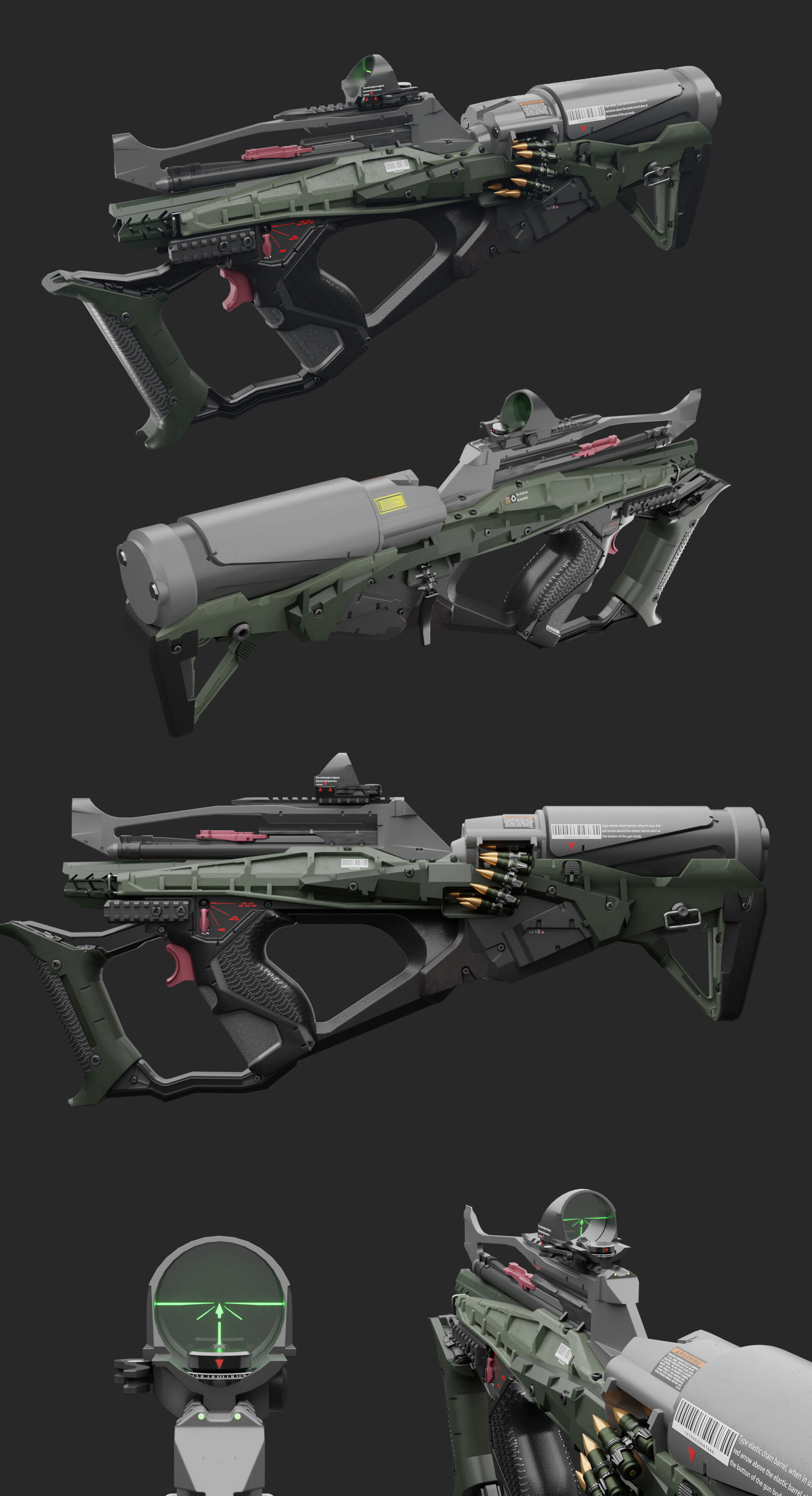 ArtStation - Short axe submachine gun