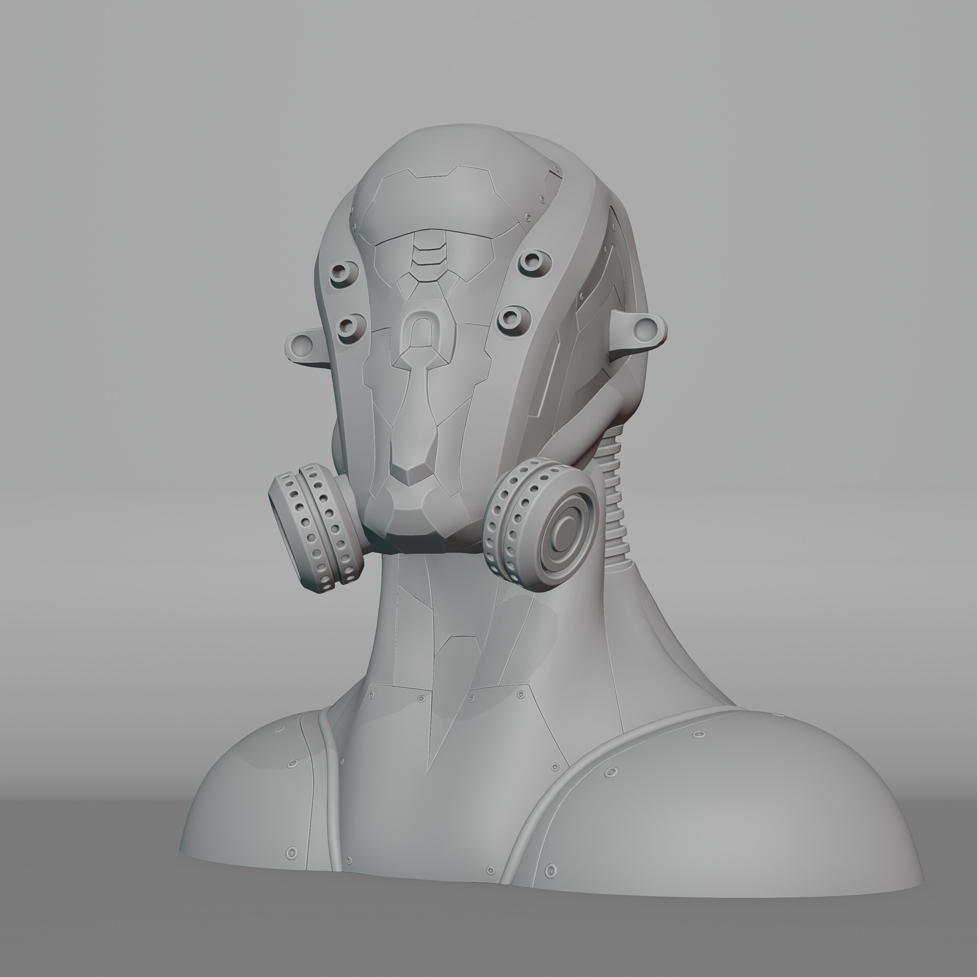 Macon Campbell - The Seeker - Robot Head Concept Model