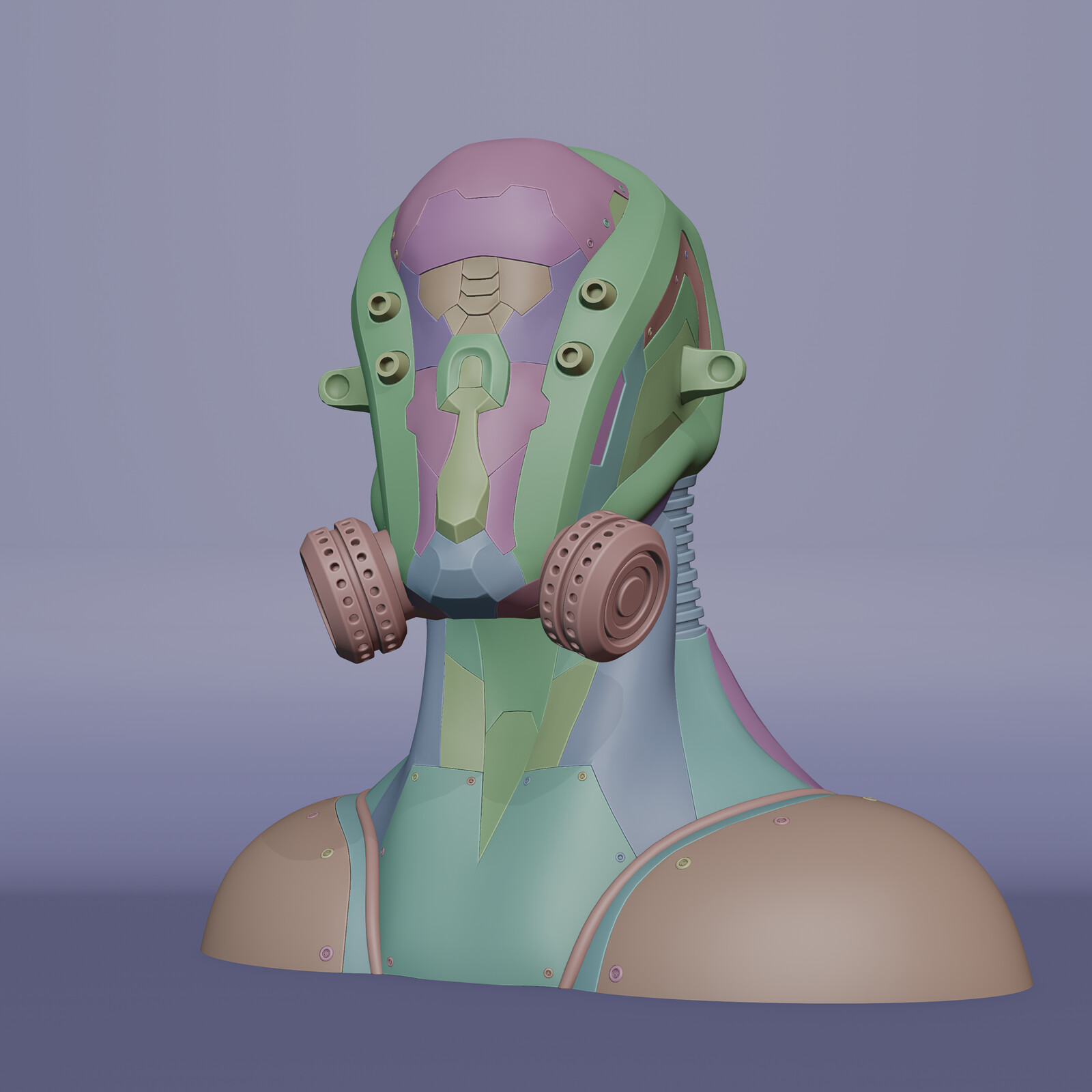 Macon Campbell - The Seeker - Robot Head Concept Model