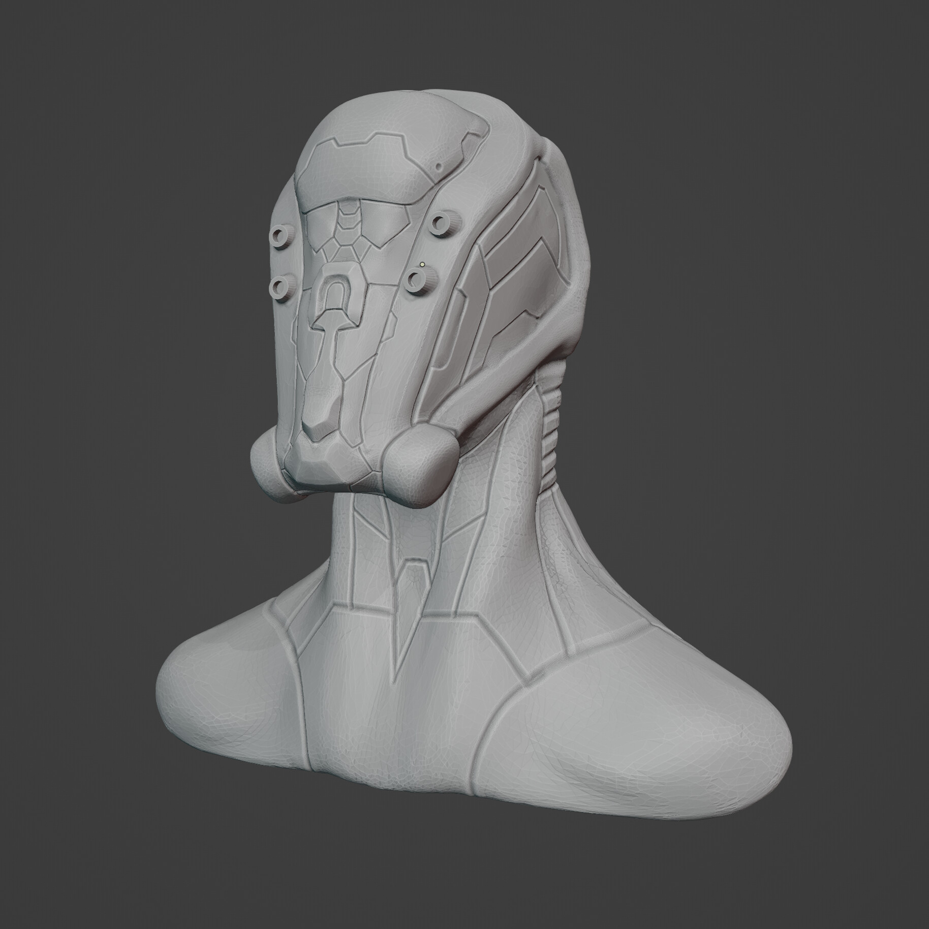 Macon Campbell - The Seeker - Robot Head Concept Model
