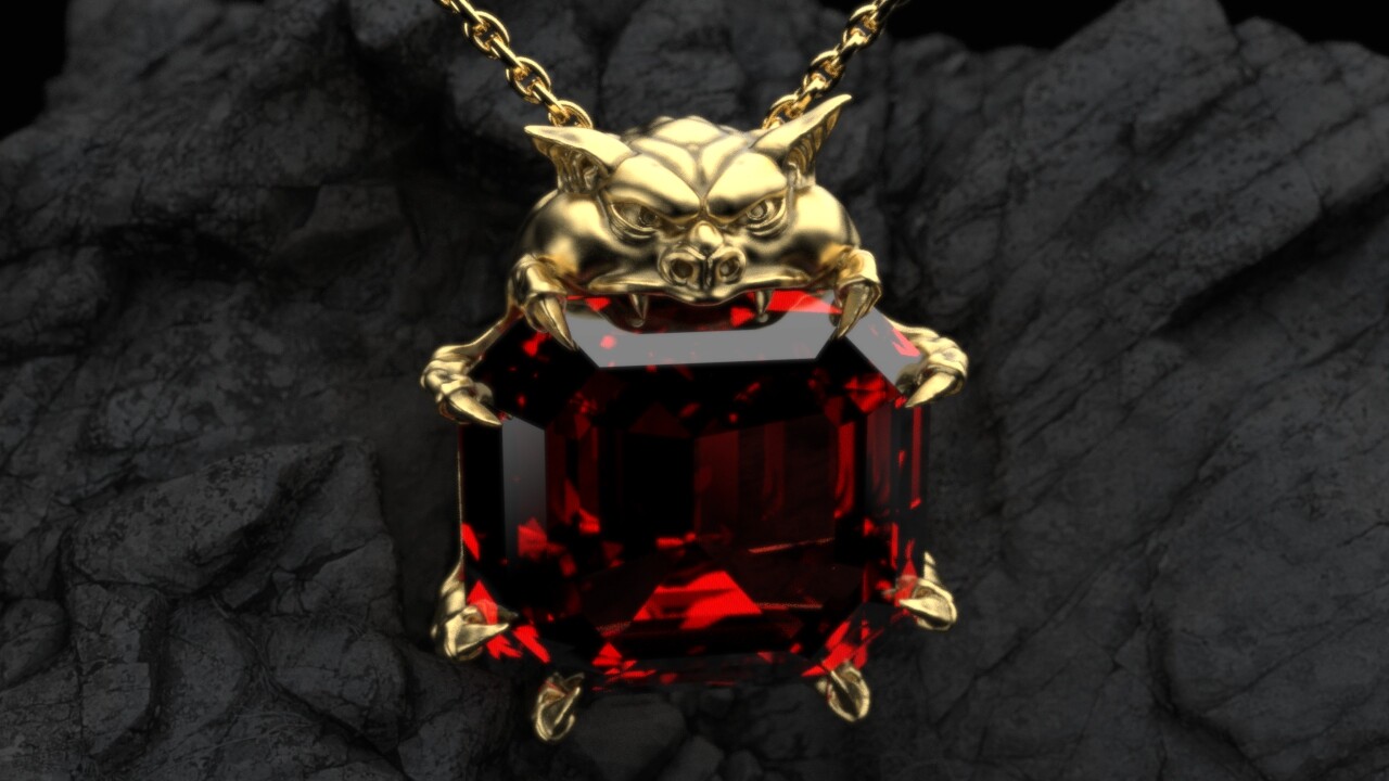 ArtStation - Magic the Gathering Mox Emerald custom pendant