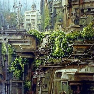 ArtStation - Overgrown City Covered in Vines and Moss