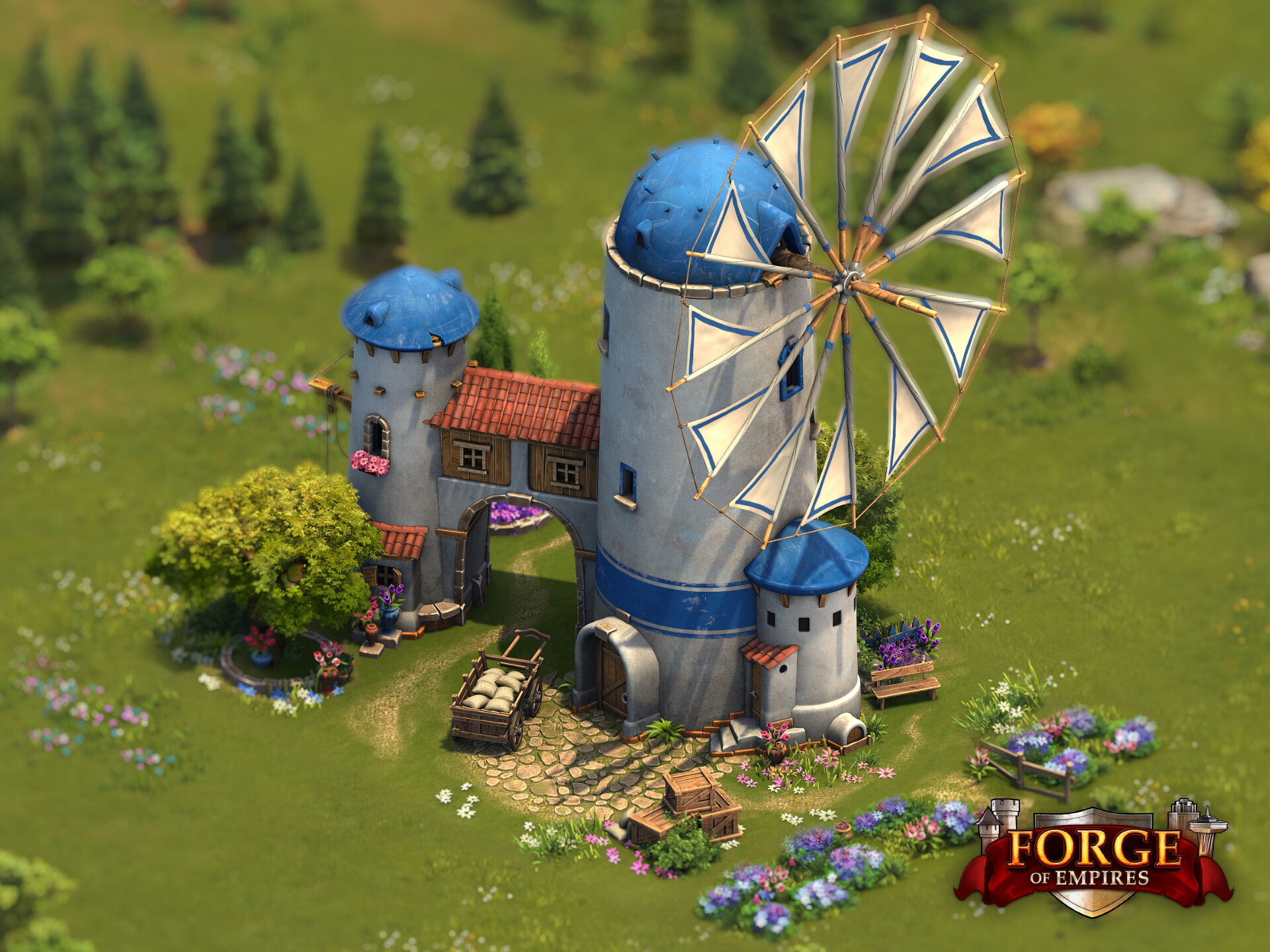 ArtStation - Forge of Empires : Gentiana Windmill