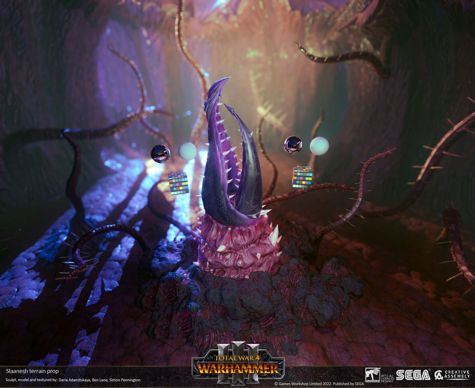 ArtStation - Total War: Warhammer III Slaanesh Environment Props