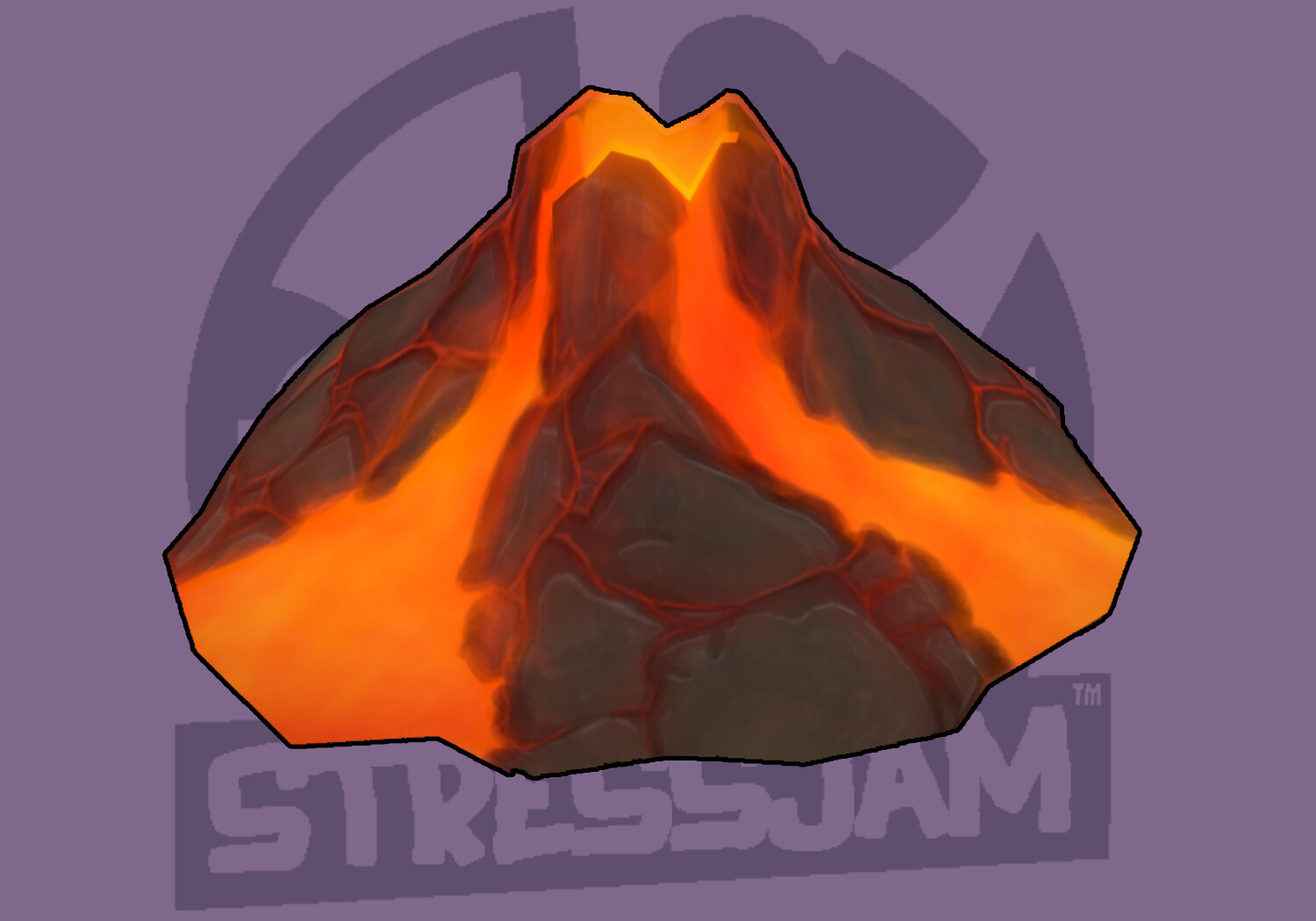 ArtStation - Volcano and lavastream