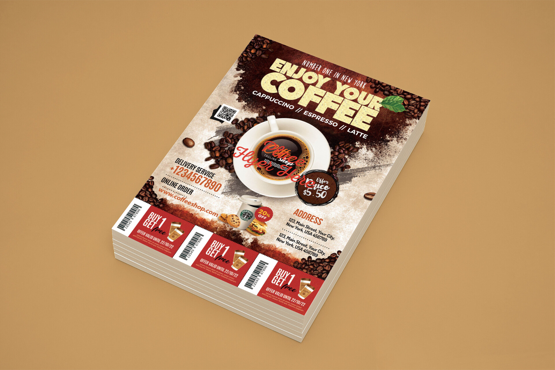 ArtStation - Coffee hop flyer/leaflet design