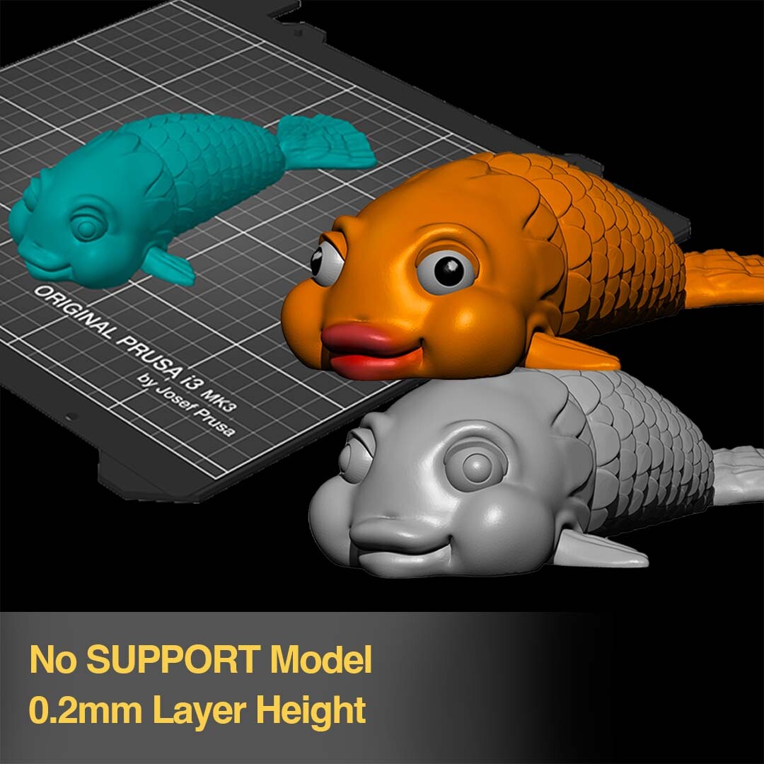 Hae Sea - CUTE FLEXIBLE GOLDFISH - 3d print STL