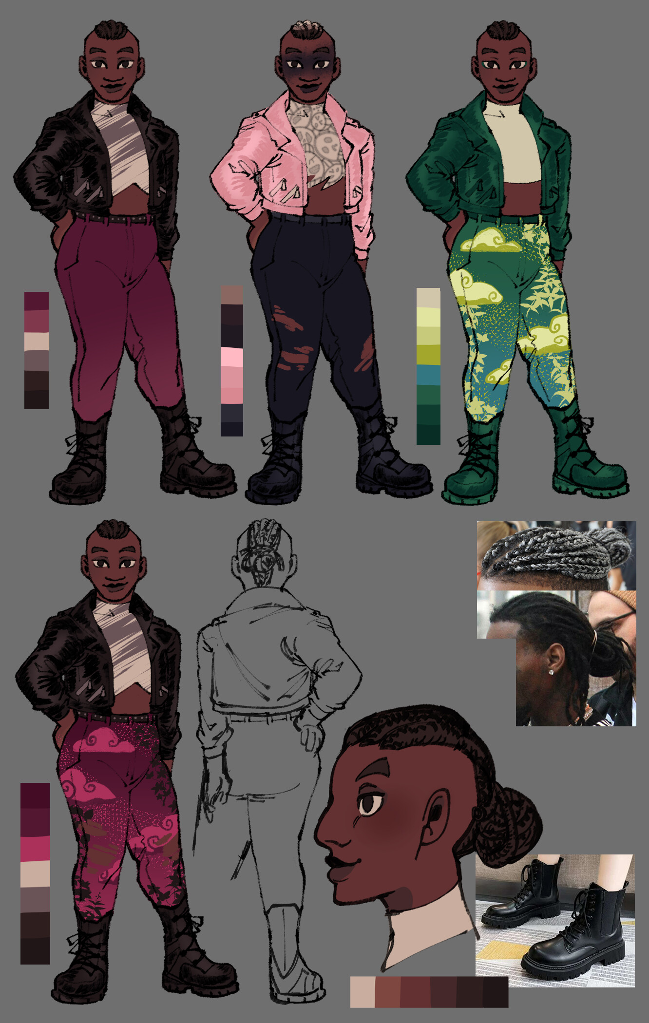 ArtStation - Character concept - Leather jacket lady