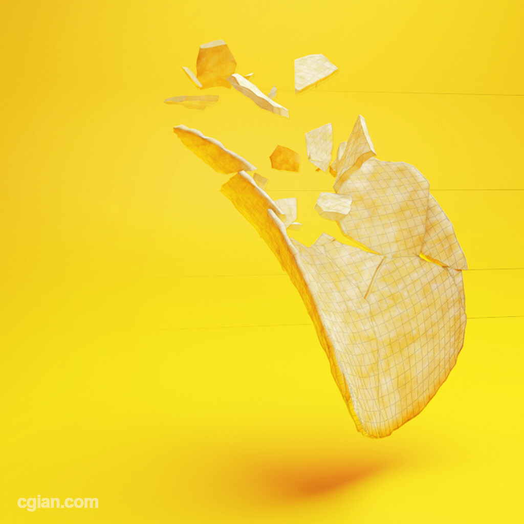 ArtStation - Potato Chips Cracks with Blender