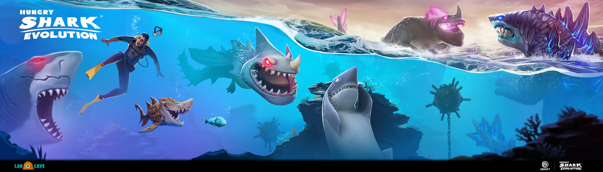 LAB CAVE - Hungry Shark Evolution - CRO assets for Google Play and ...