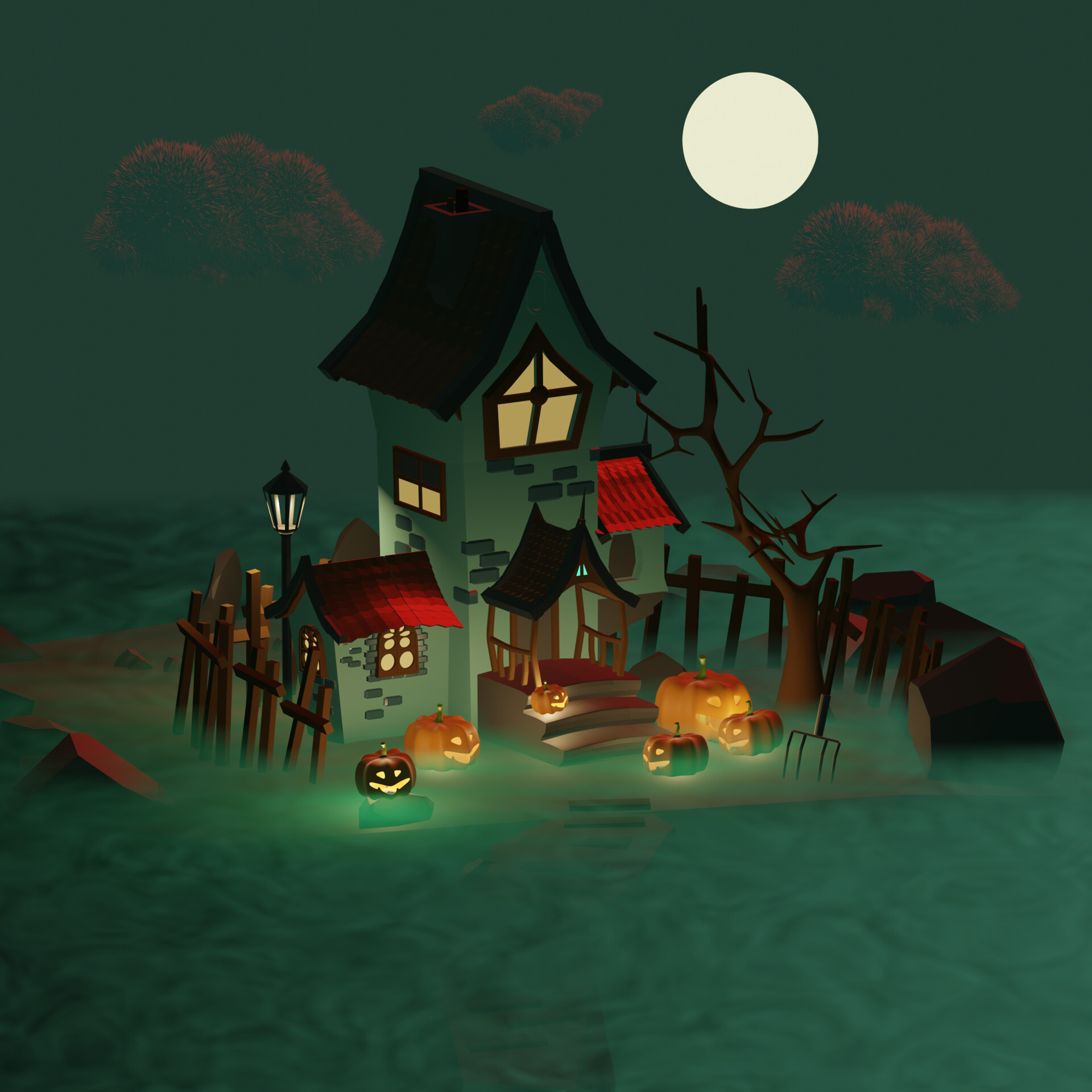 ArtStation - Witch's house. Work for halloween.