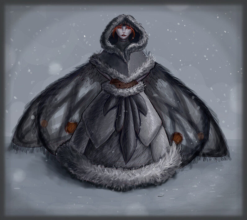 ArtStation - The snow moth lady