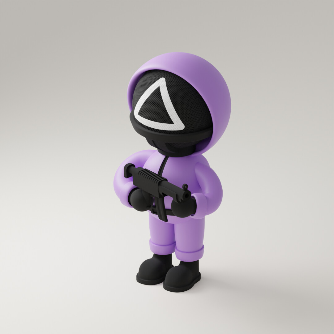 ArtStation - Squid Game Guard With Purple Uniform