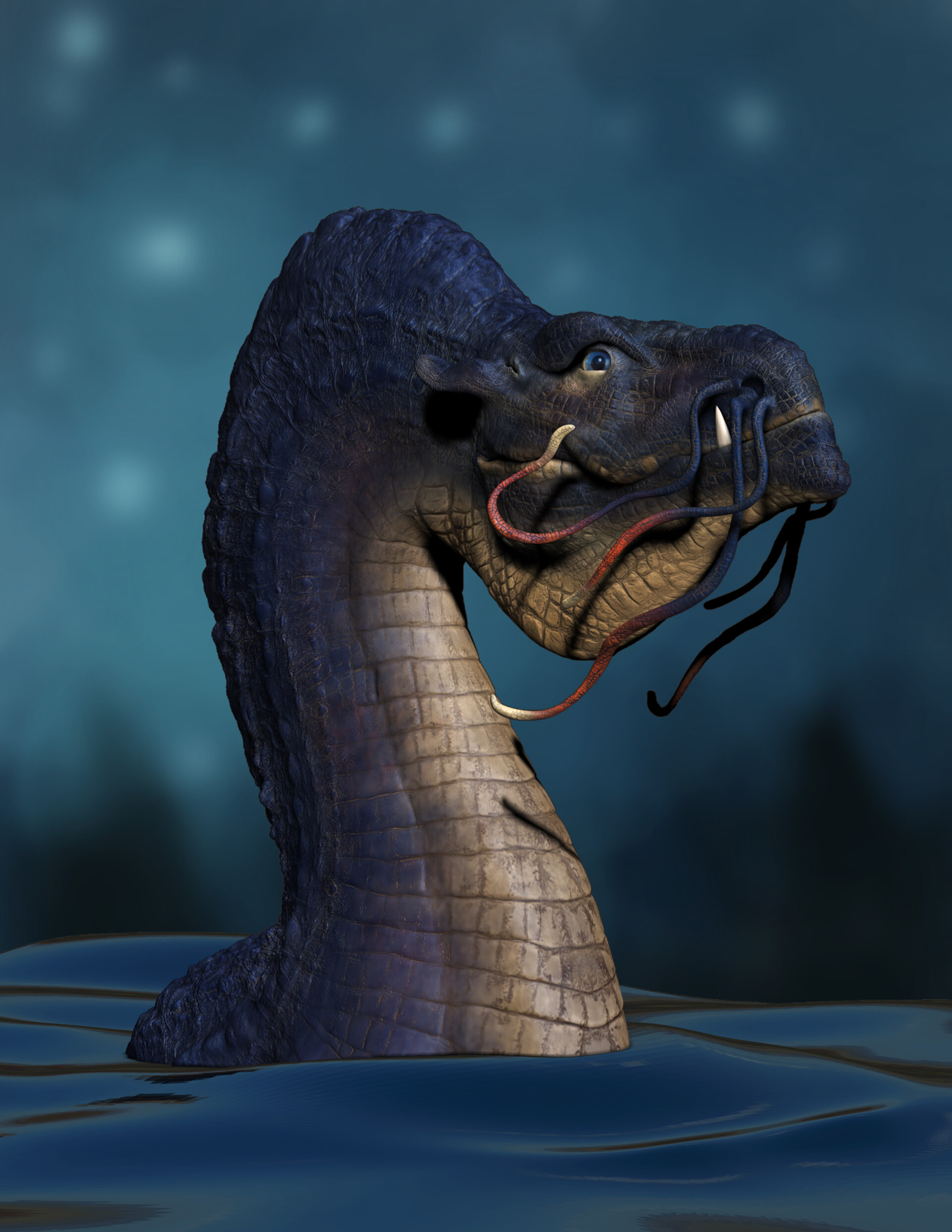 Jennyfer Roussy - Water Dragon - Study of Dromignon by Nicolas Morel