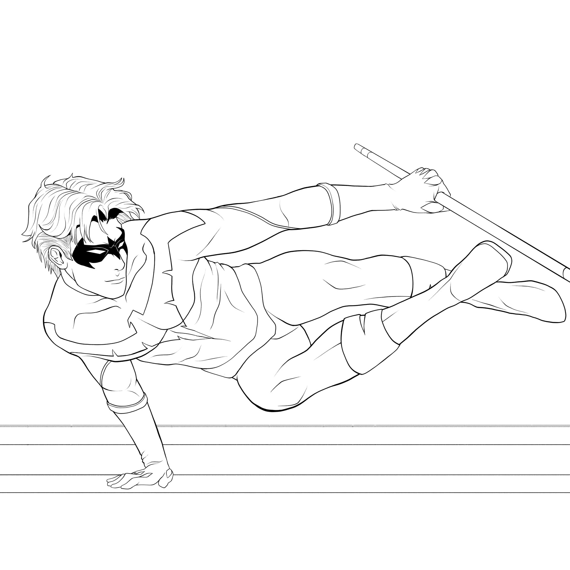 batman and nightwing coloring pages