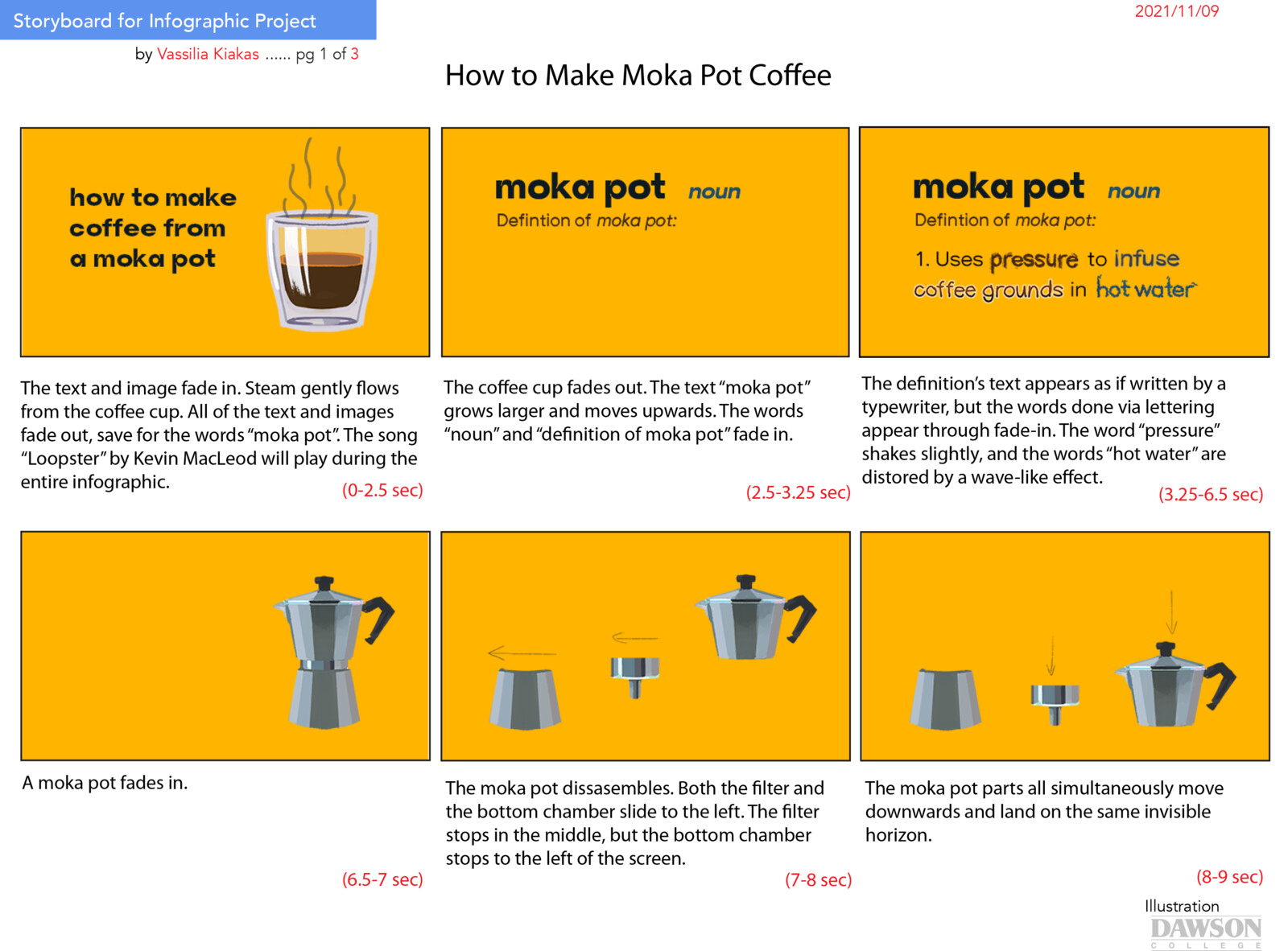 Vassilia Kiakas - Coffee Motion Graphics Animation and Storyboard (2021)